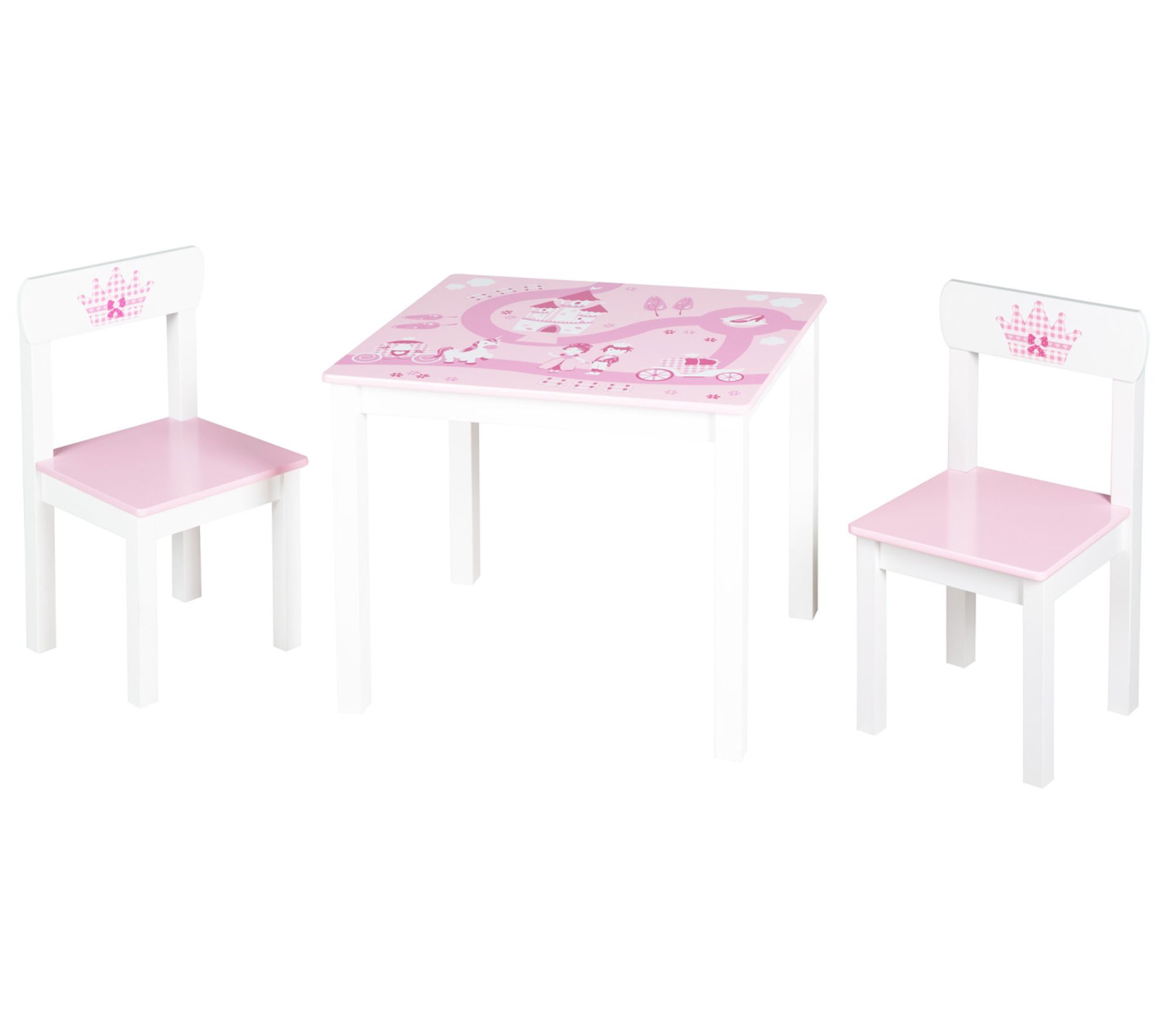Roba-Kids Table & 2 Chair Wooden Children's Seating - QVC.com