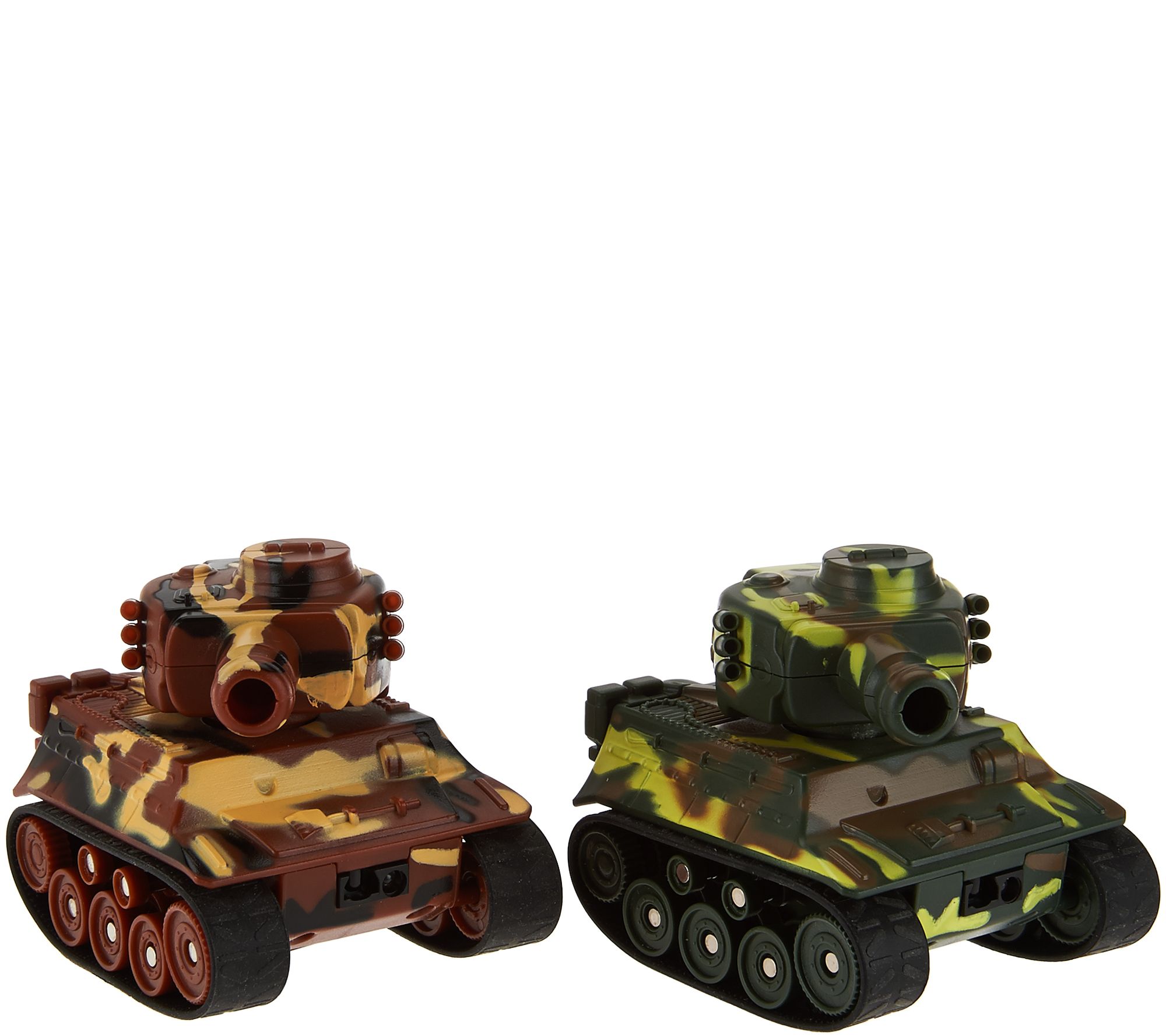 Set of Two Mini Tanks With Infrared Auto Motion - QVC.com