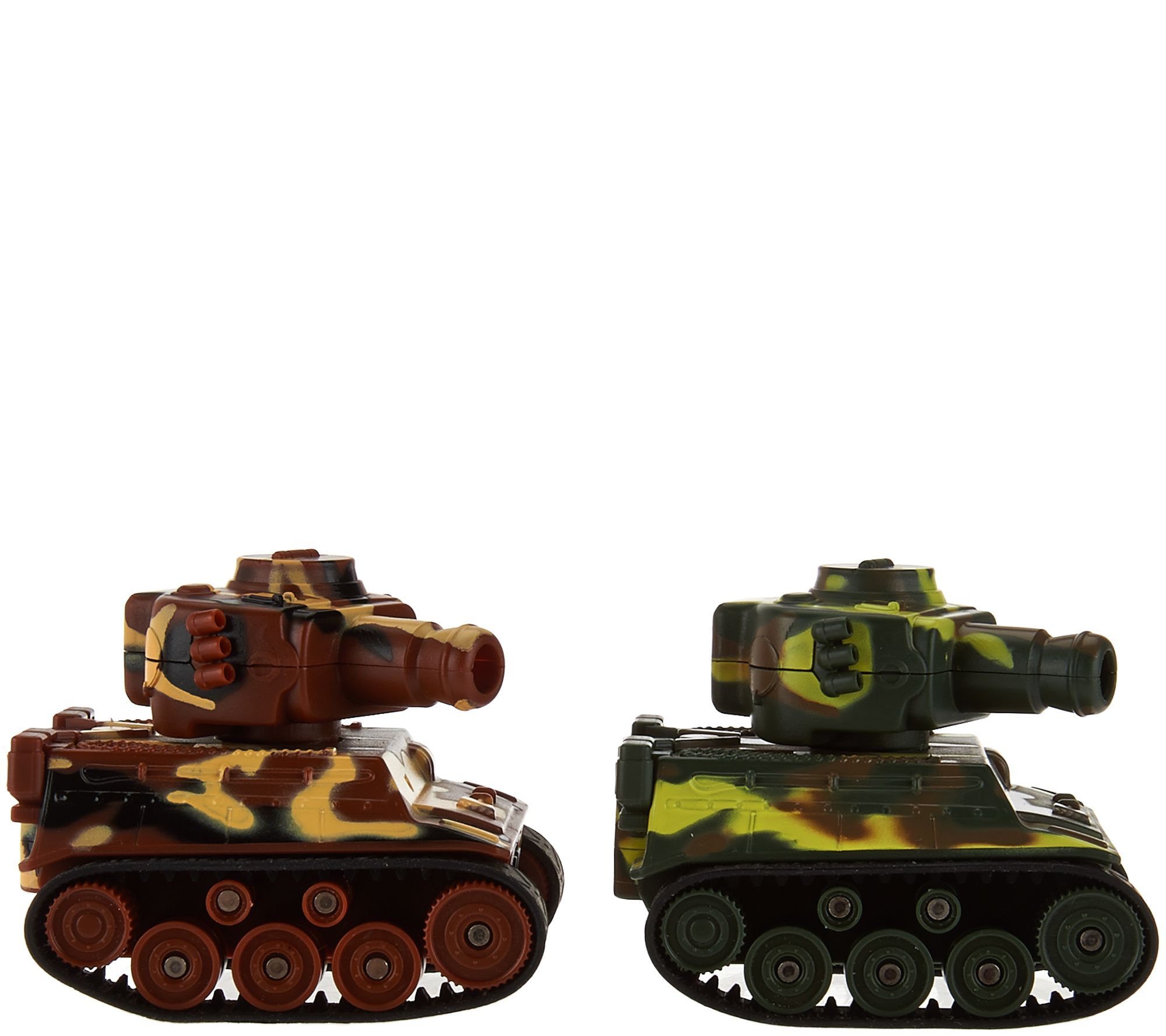 Set of Two Mini Tanks With Infrared Auto Motion - QVC.com