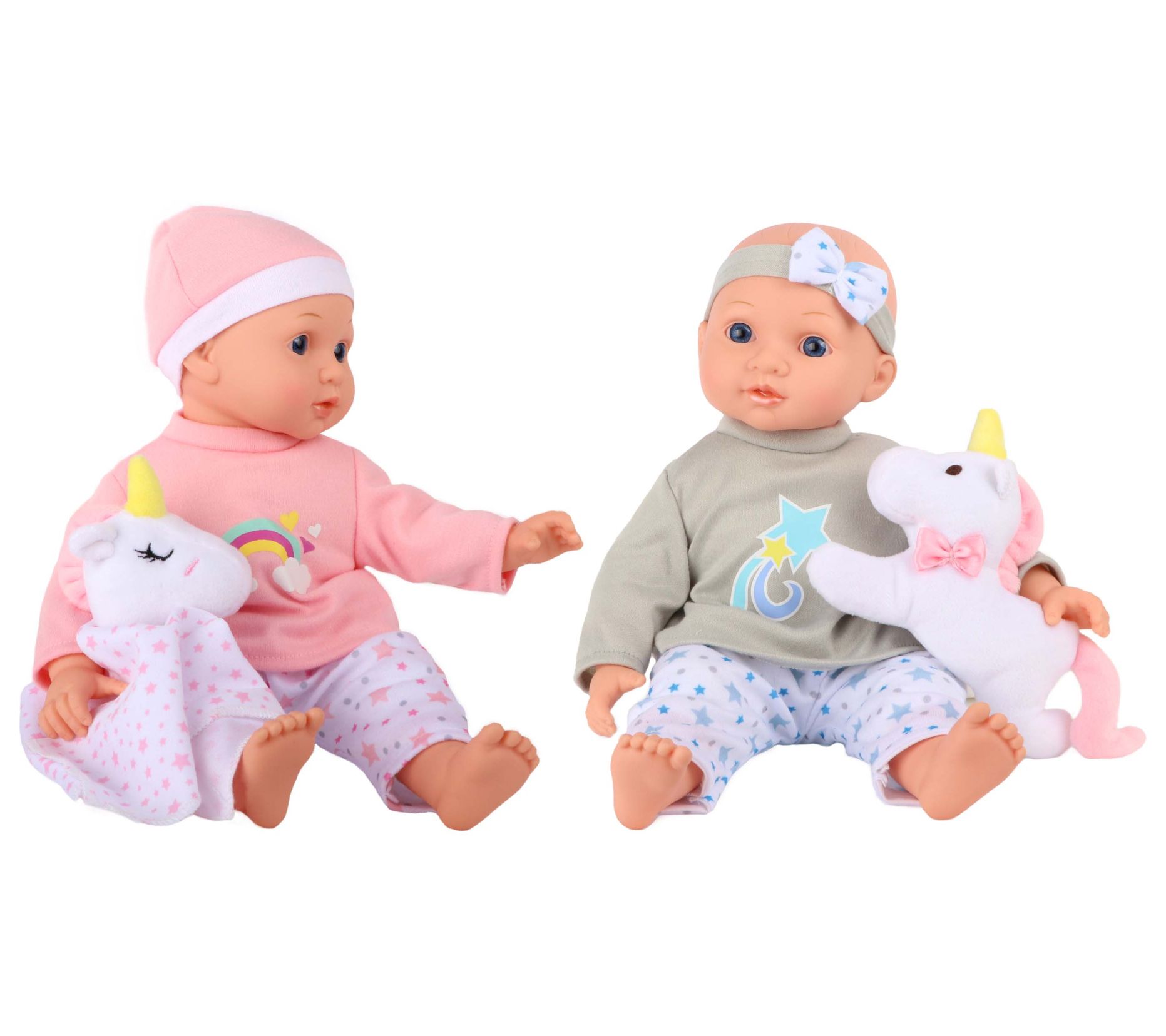 Gi-go Toy Factory Dream Collection 14" Twins B aby Doll Set - QVC.com