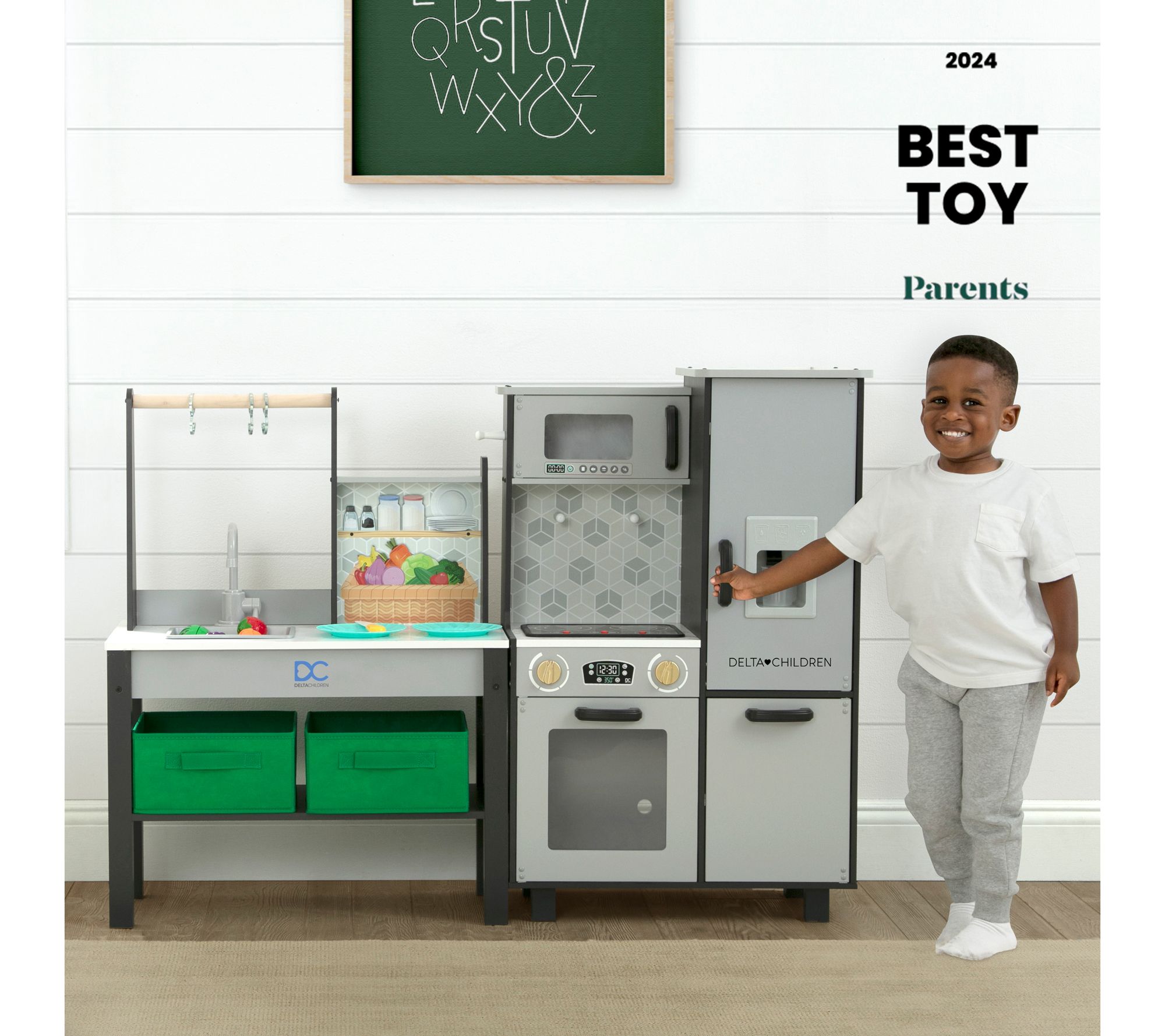 Delta Children Gourmet All-in-One Corner Play Kitchen - QVC.com
