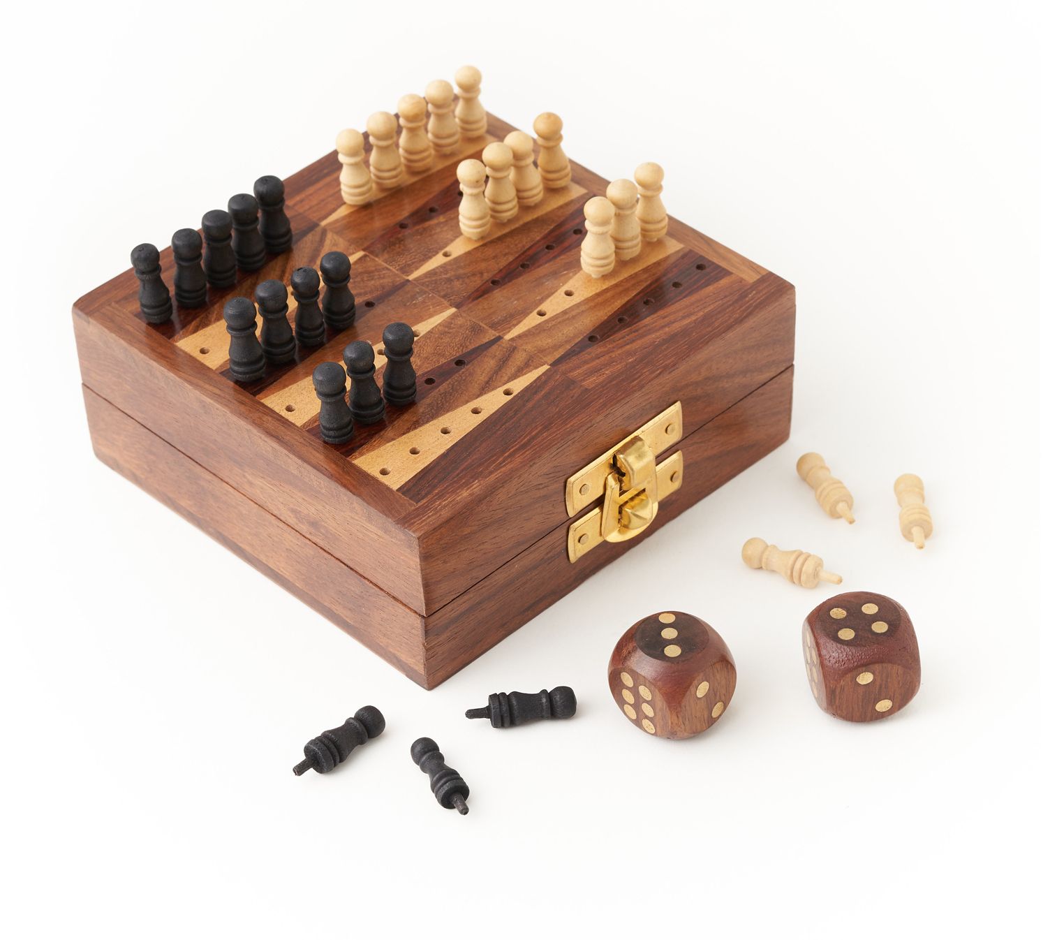 Matr Boomie Mini Backgammon Travel Wood Game Set - QVC.com