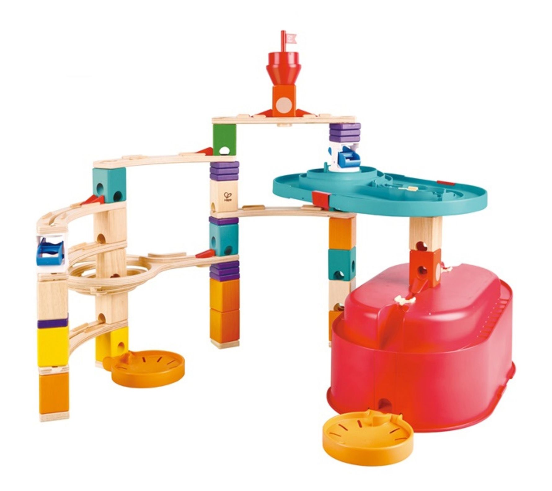 Hape Quadrilla Wooden Marble Run Construction Stack Track - QVC.com
