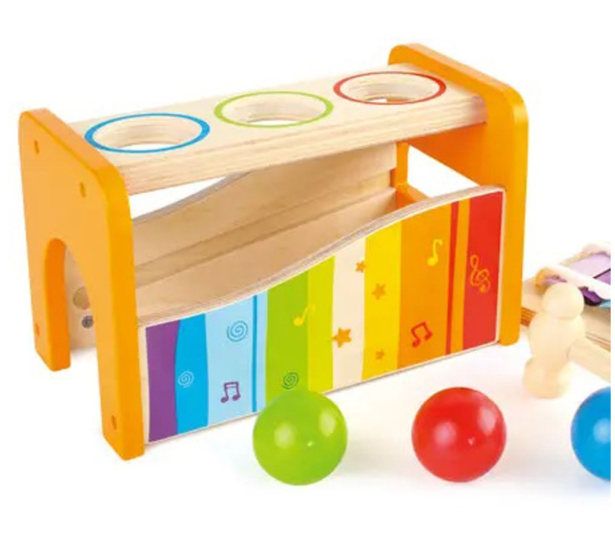 Hape Pound & Tap Bench with Slide Out Xylophone - QVC.com
