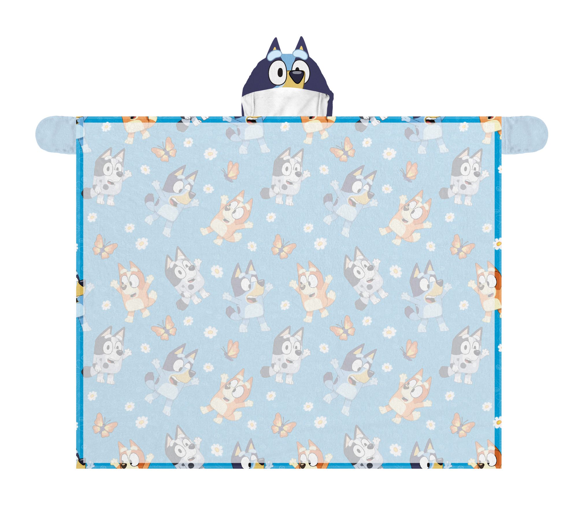 Bluey 50"x60" Hooded Throw with Hand Pockets - QVC.com