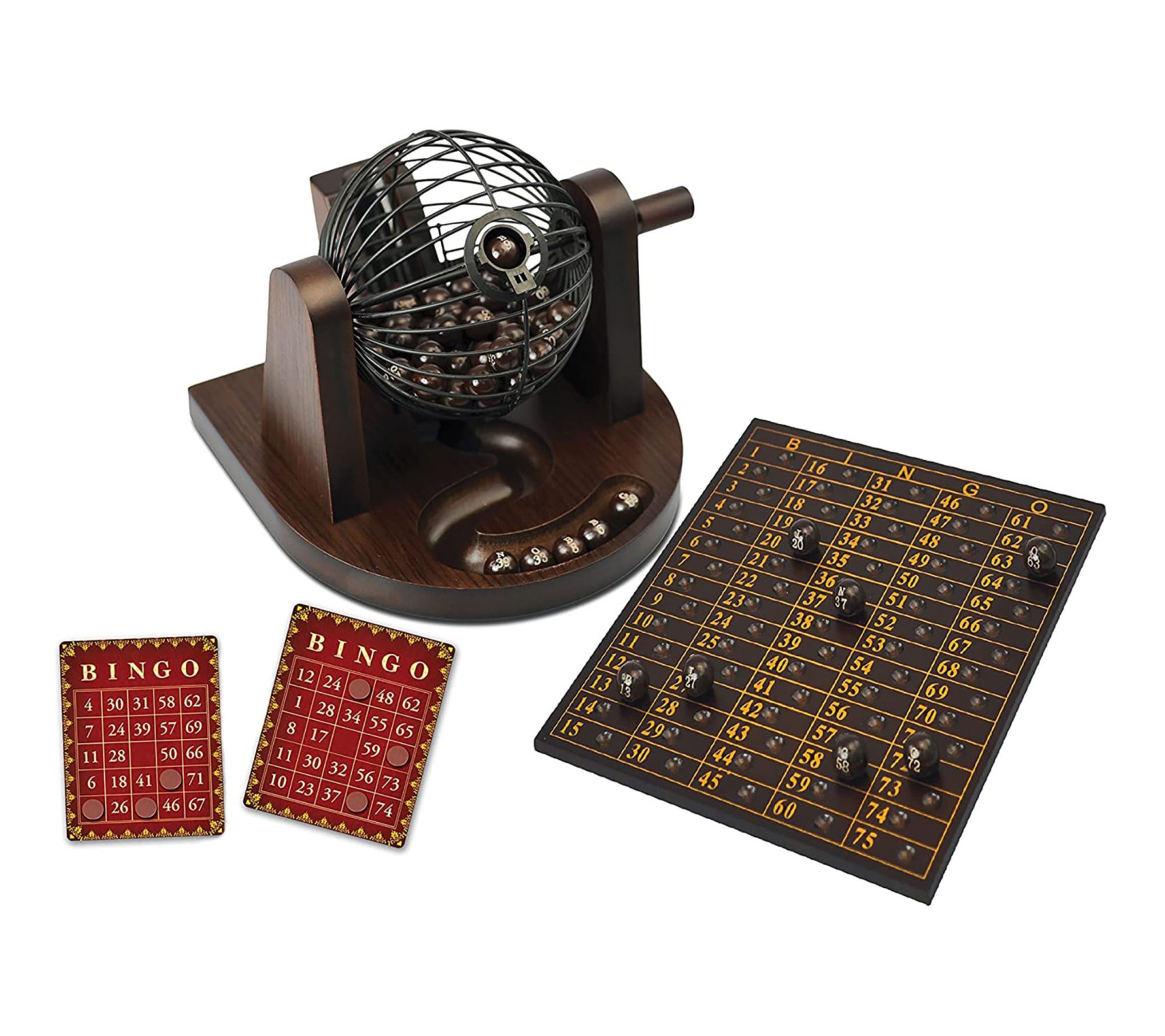Merchant Ambassador Craftsman Deluxe Wood BingoGame Set - QVC.com