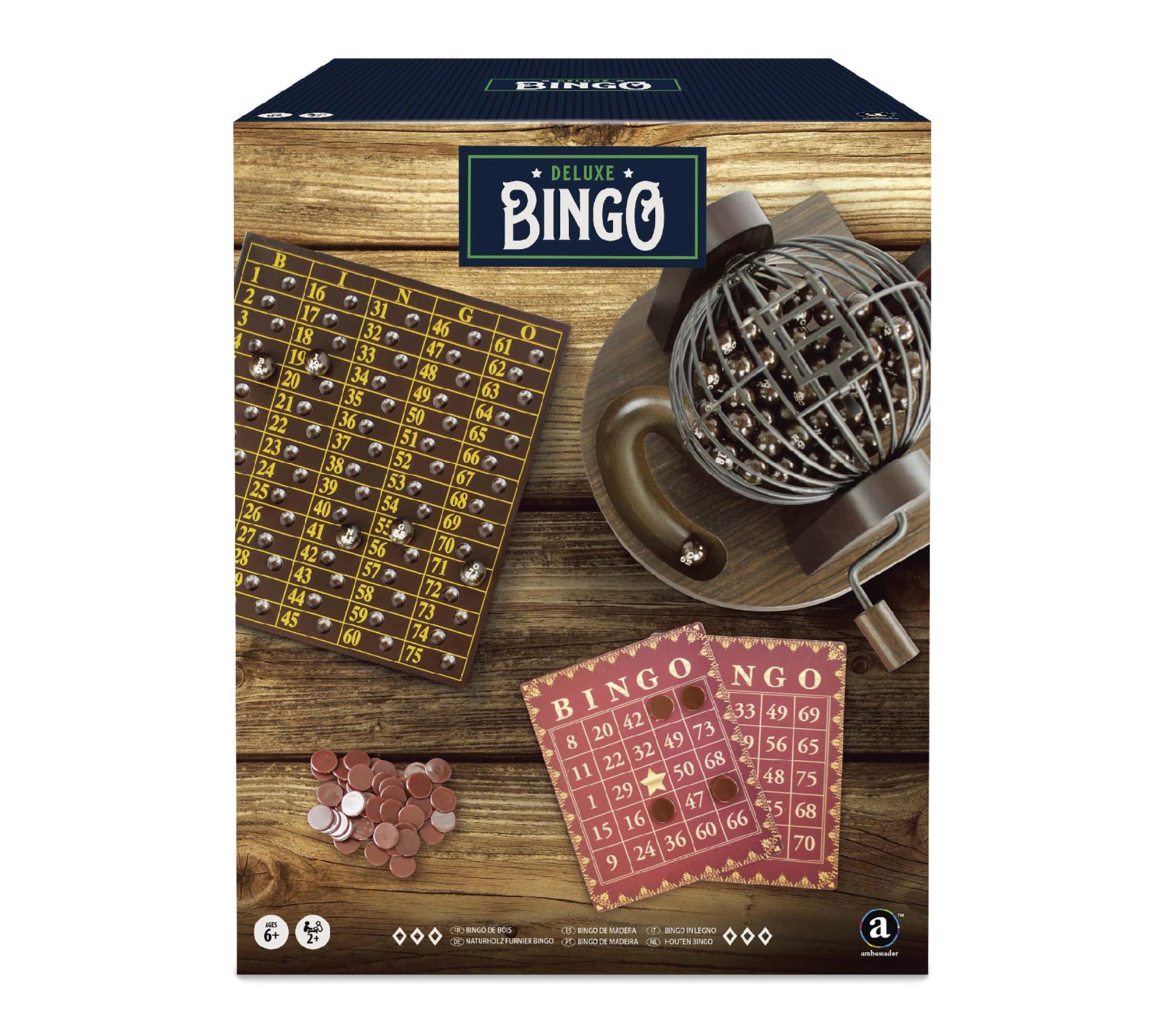 Merchant Ambassador Craftsman Deluxe Wood BingoGame Set - QVC.com