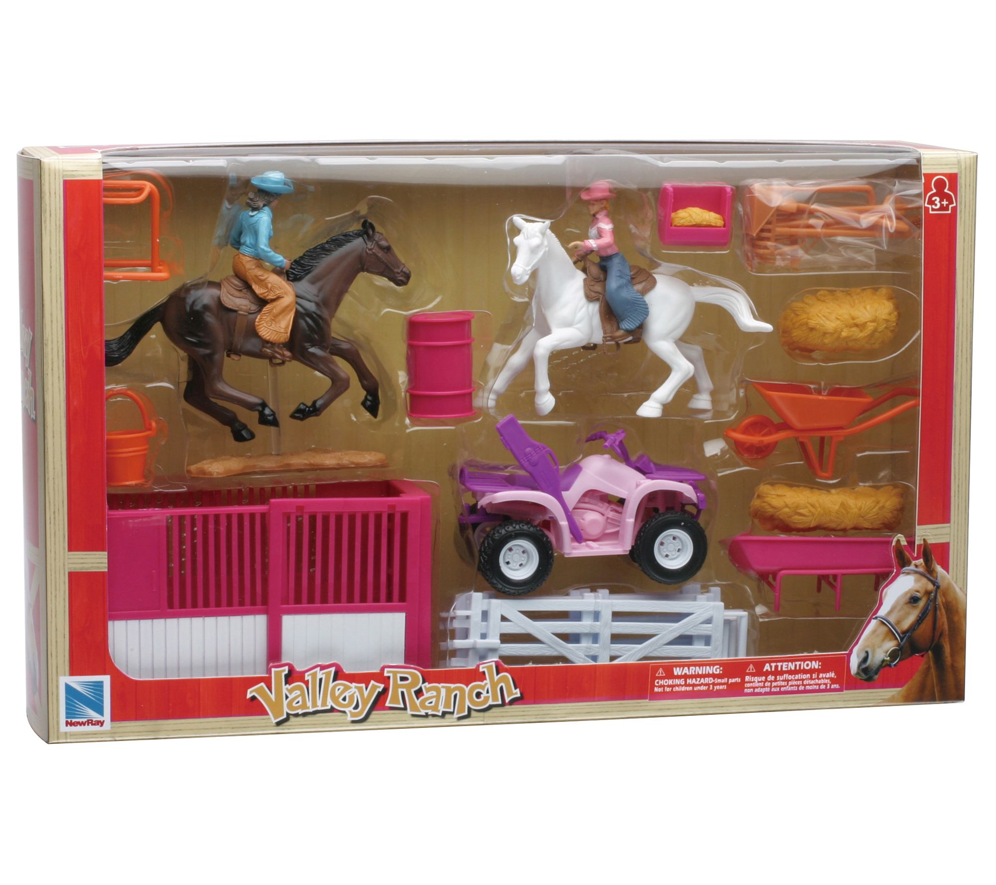 New Ray Valley Ranch Horse Playset w/ ATV - QVC.com