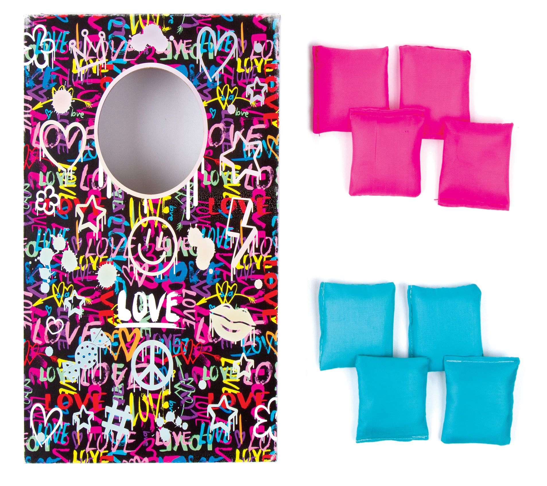 Make It Real 3C4G Graffiti Table Top Cornhole - QVC.com