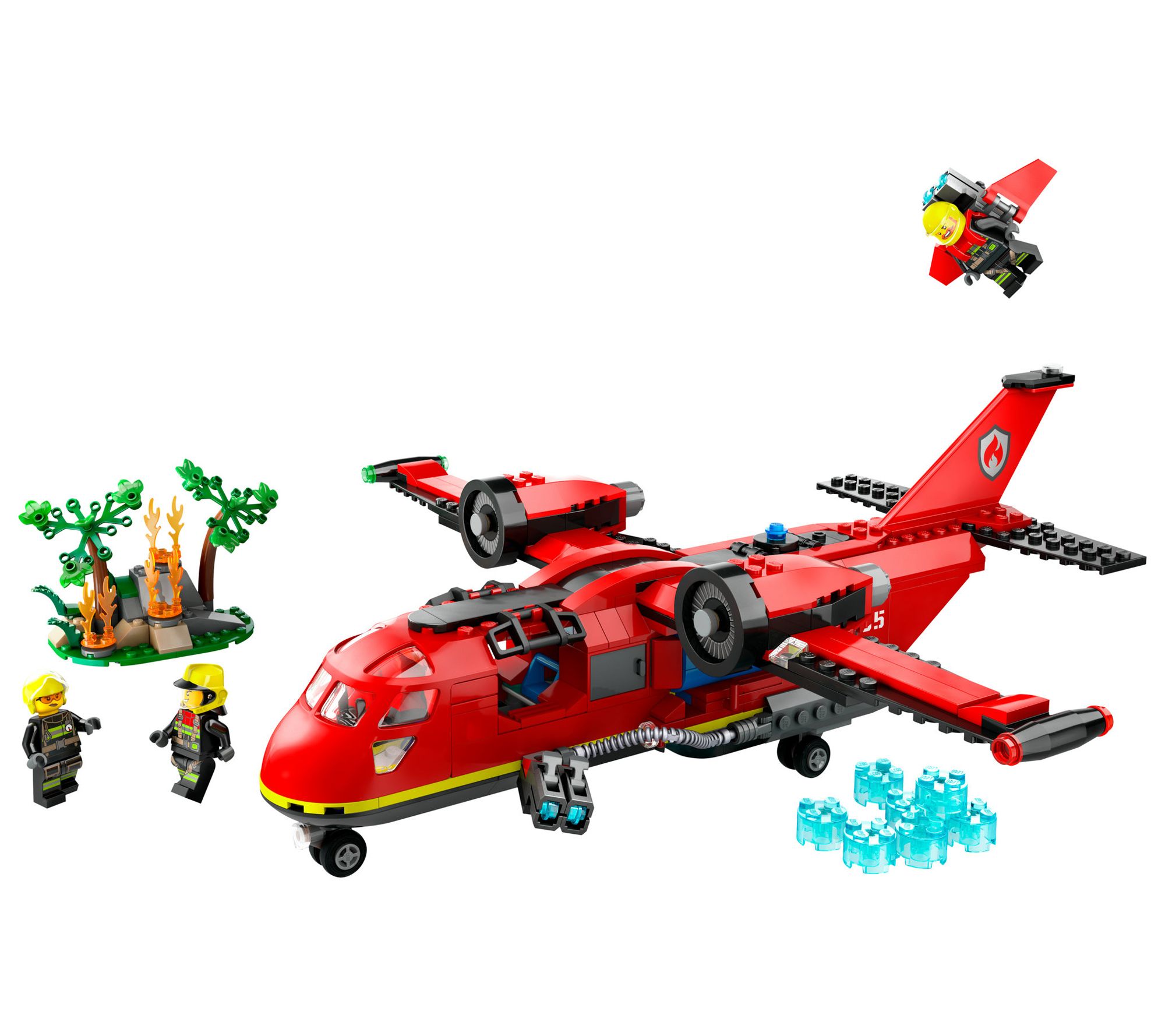 LEGO City Fire Rescue Plane Building Toy Set 60413 - QVC.com