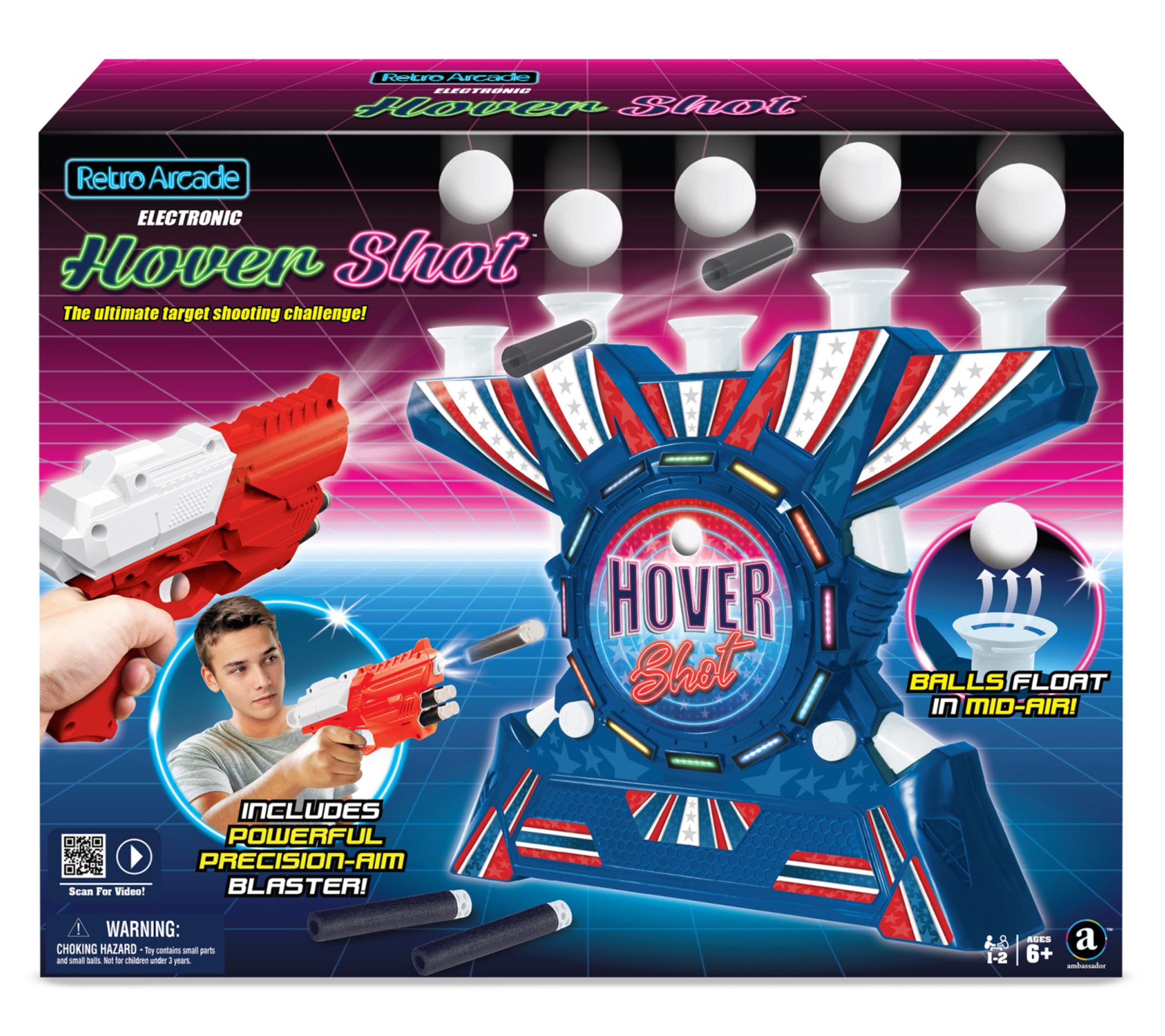 Ambassador Games Retro Arcade Electronic HoverShot - QVC.com