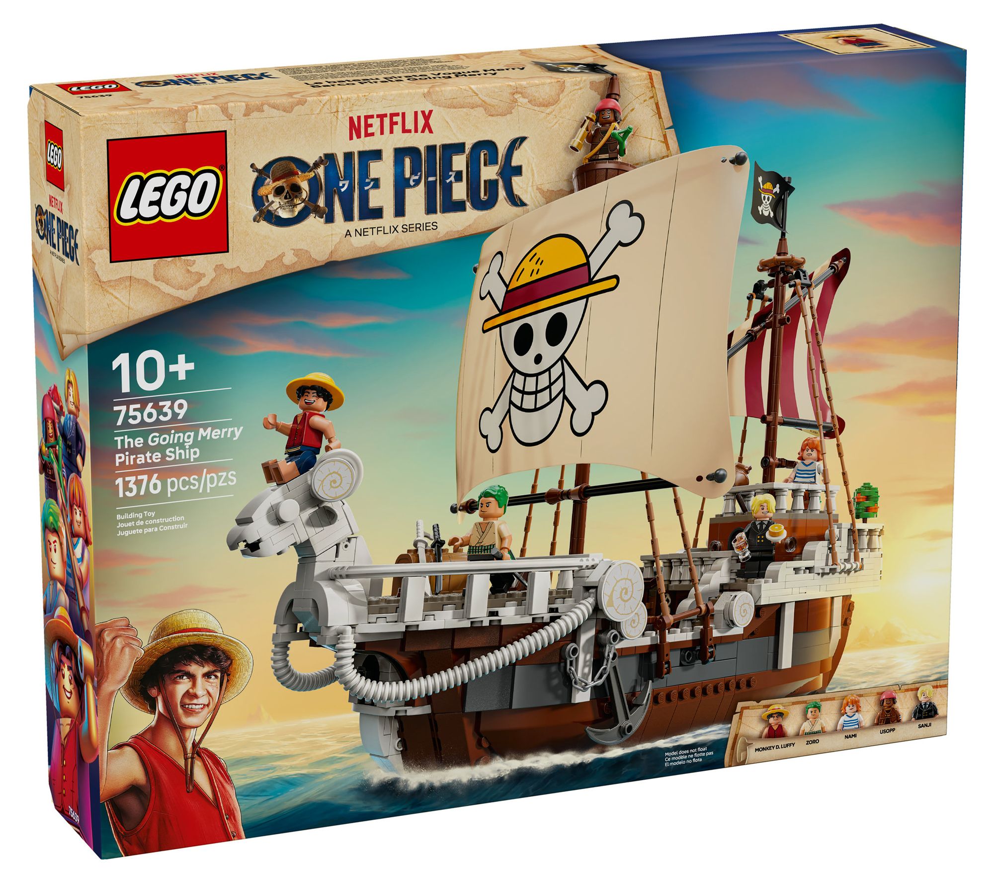 LEGO ONE PIECE The Going Merry Pirate Ship BoatSet Building T - QVC.com