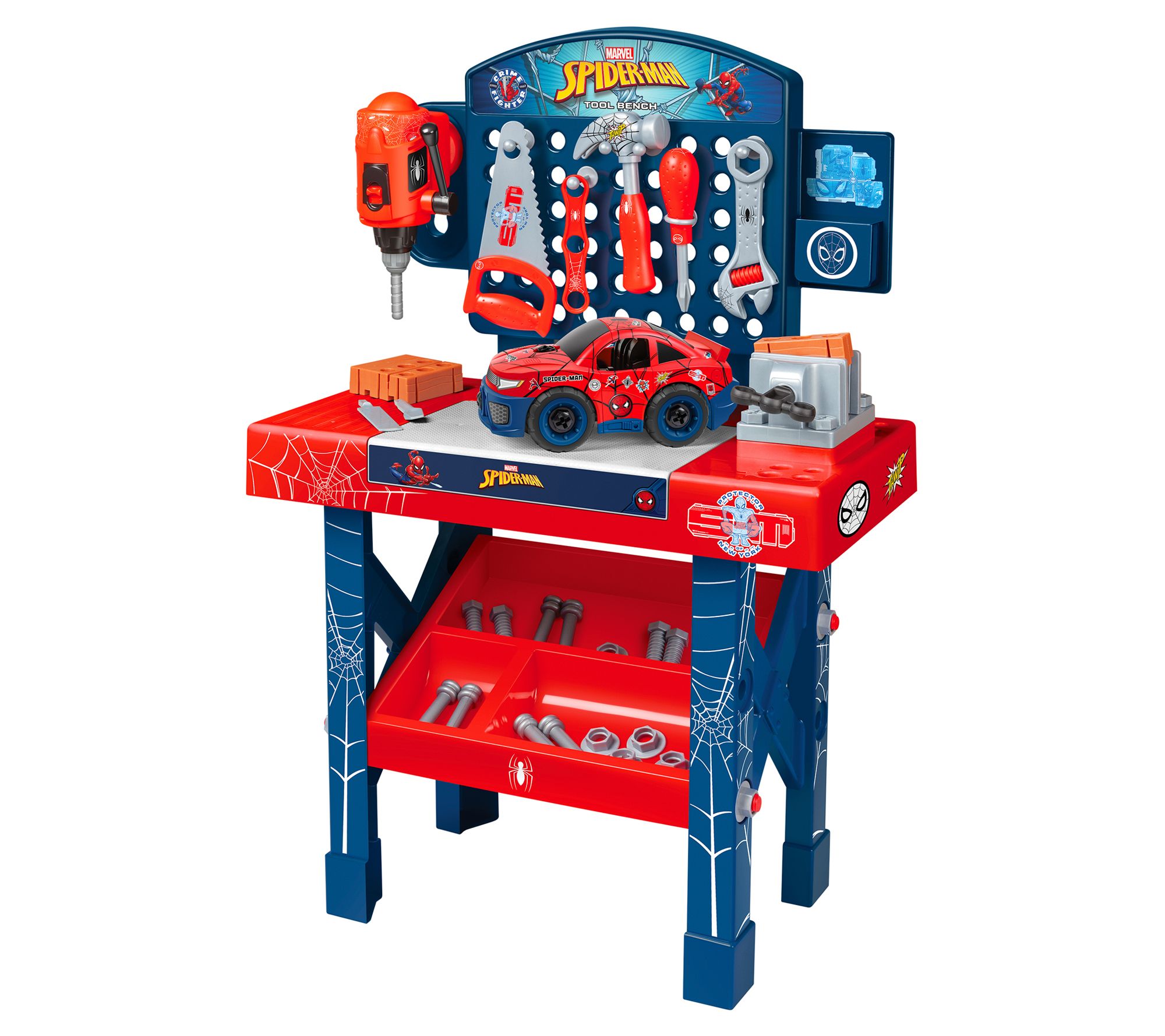 World Tech Toys Spider-Man Tool Bench with TakeApart Car - QVC.com