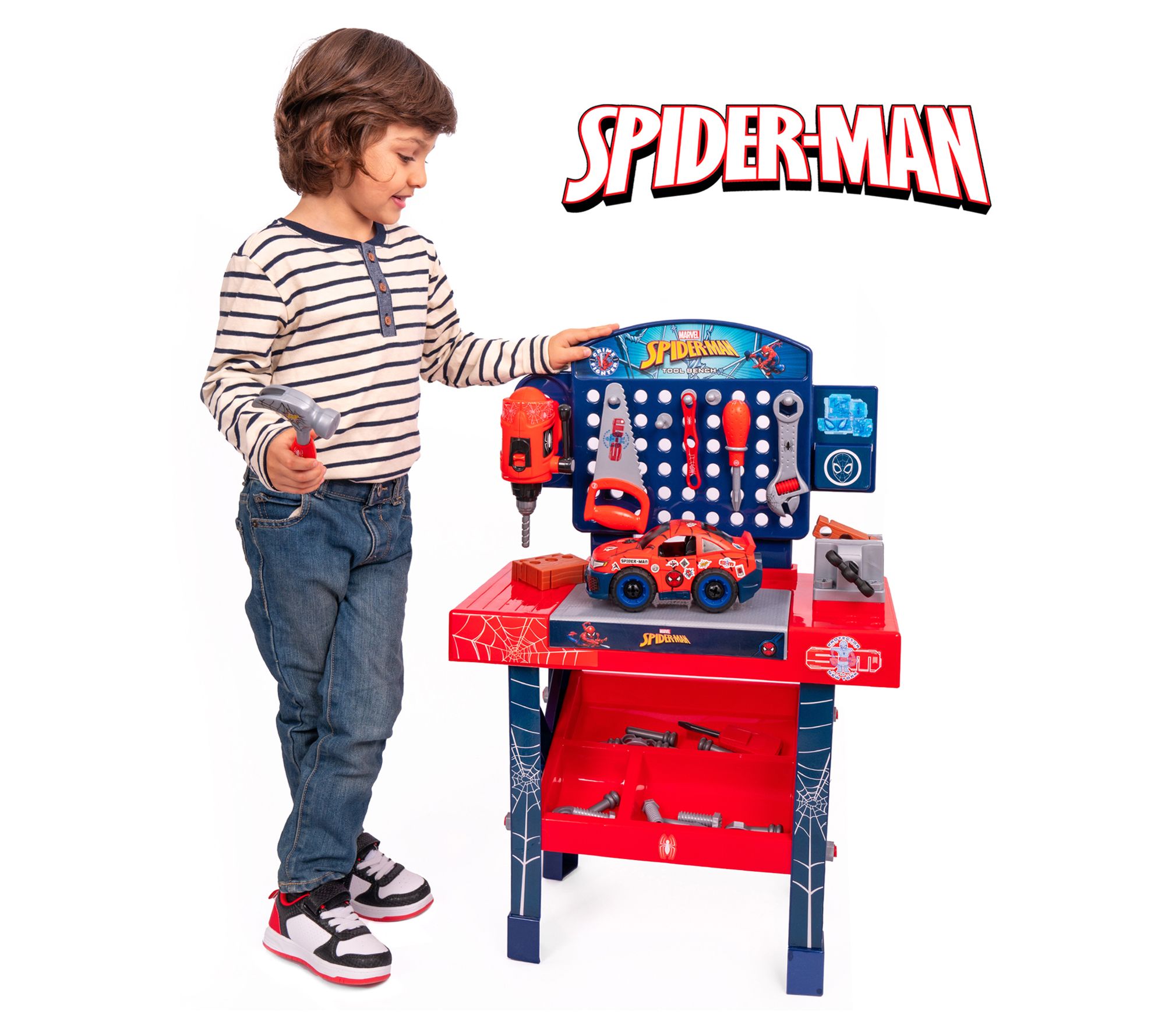 World Tech Toys Spider-Man Tool Bench with TakeApart Car - QVC.com
