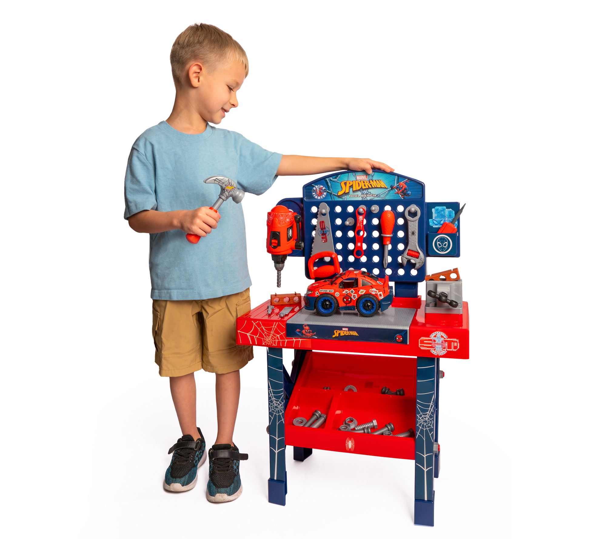 World Tech Toys Spider-Man Tool Bench with TakeApart Car - QVC.com