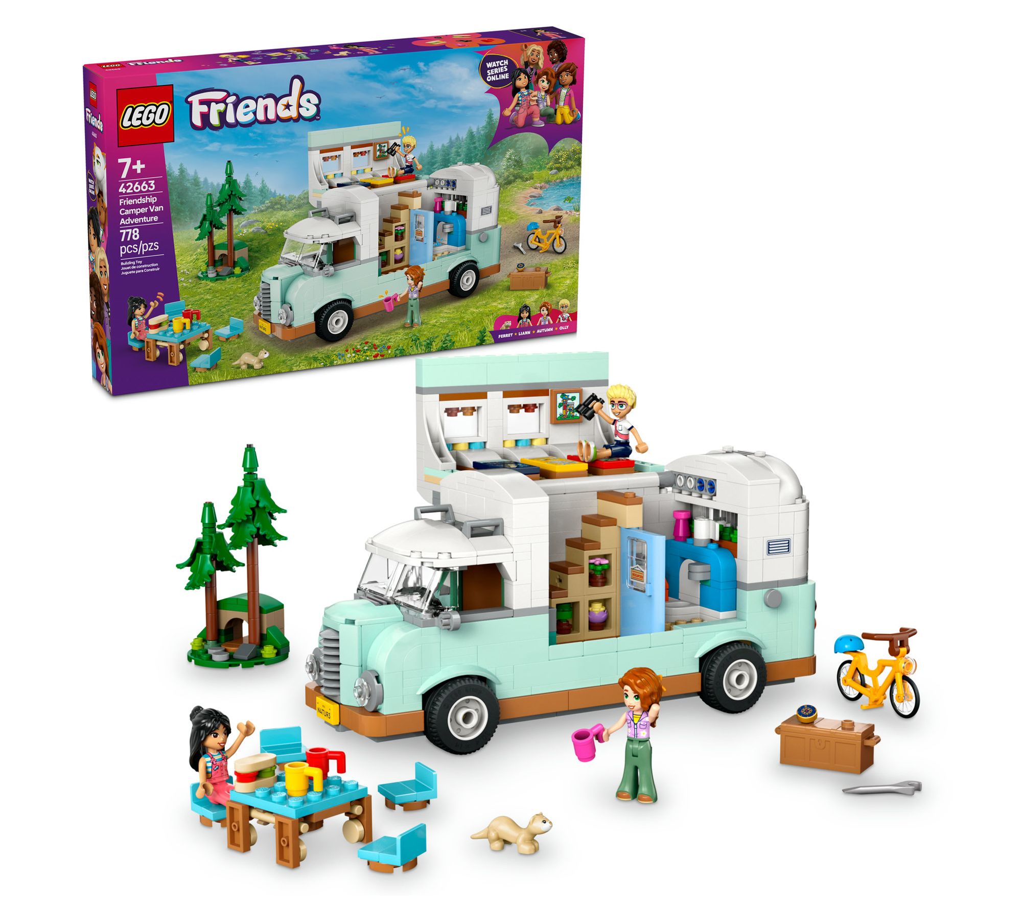 LEGO Friends Friendship Camper Van Adventure 42663 - QVC.com