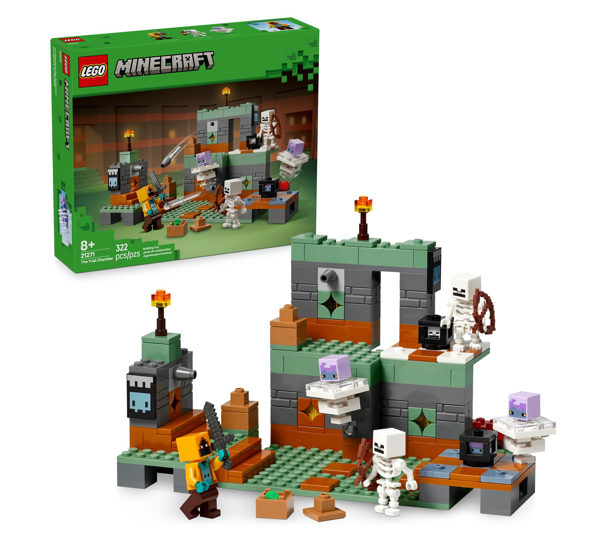 LEGO Minecraft The Trial Chamber Skeleton Toy Gamer Kit 21271 - QVC.com