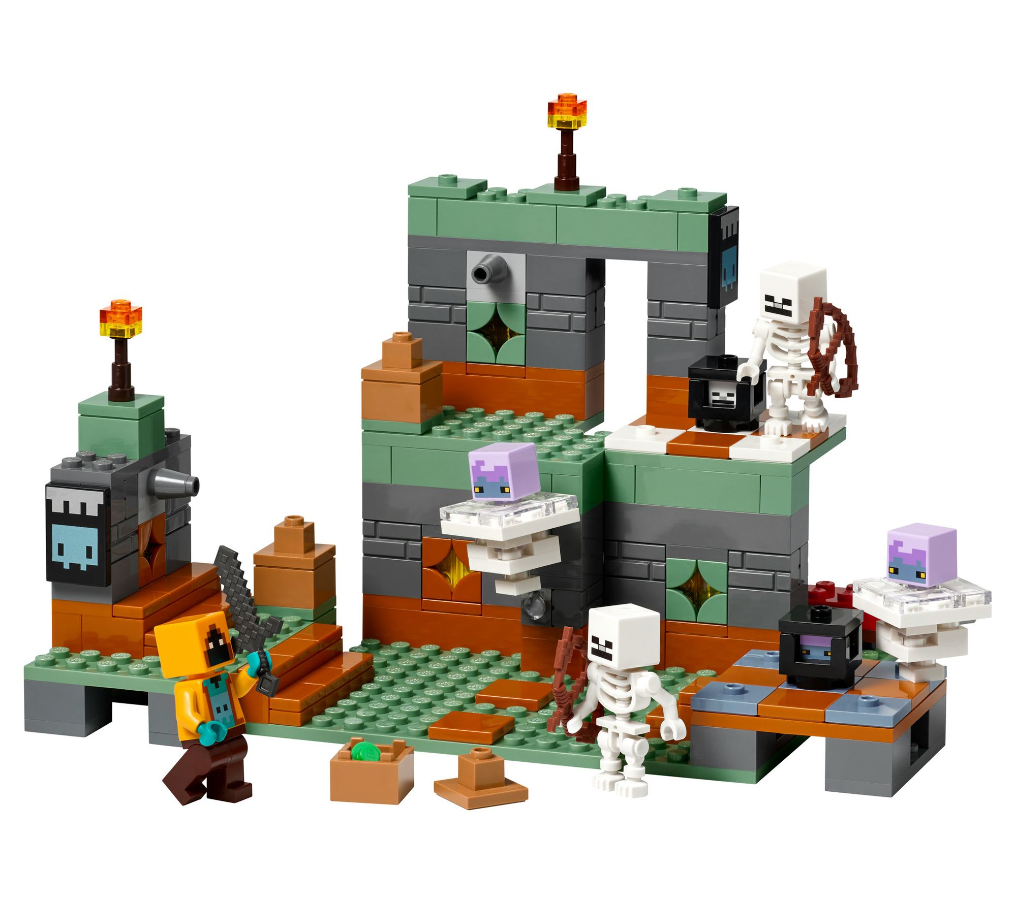 LEGO Minecraft The Trial Chamber Skeleton Toy Gamer Kit 21271 - QVC.com