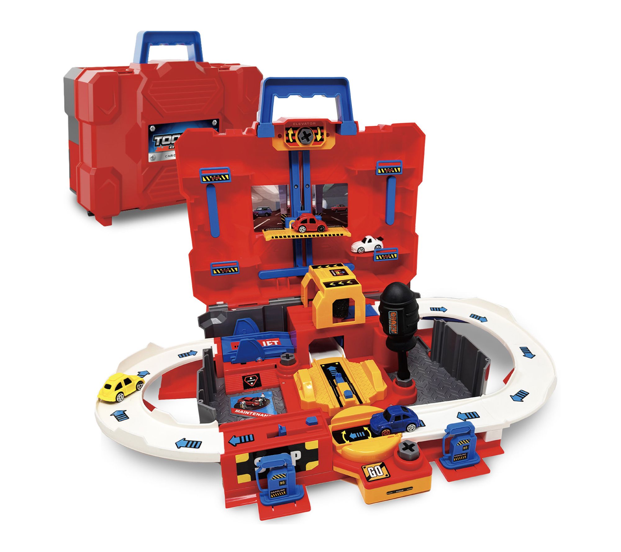 Crazy Truck Tool Box Garage, Toy Car Service &Track Playset - QVC.com