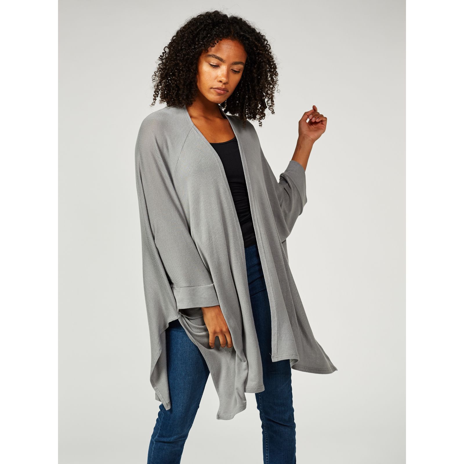 Join Clothes Short Sleeve Edge to Edge Cardigan - QVC UK