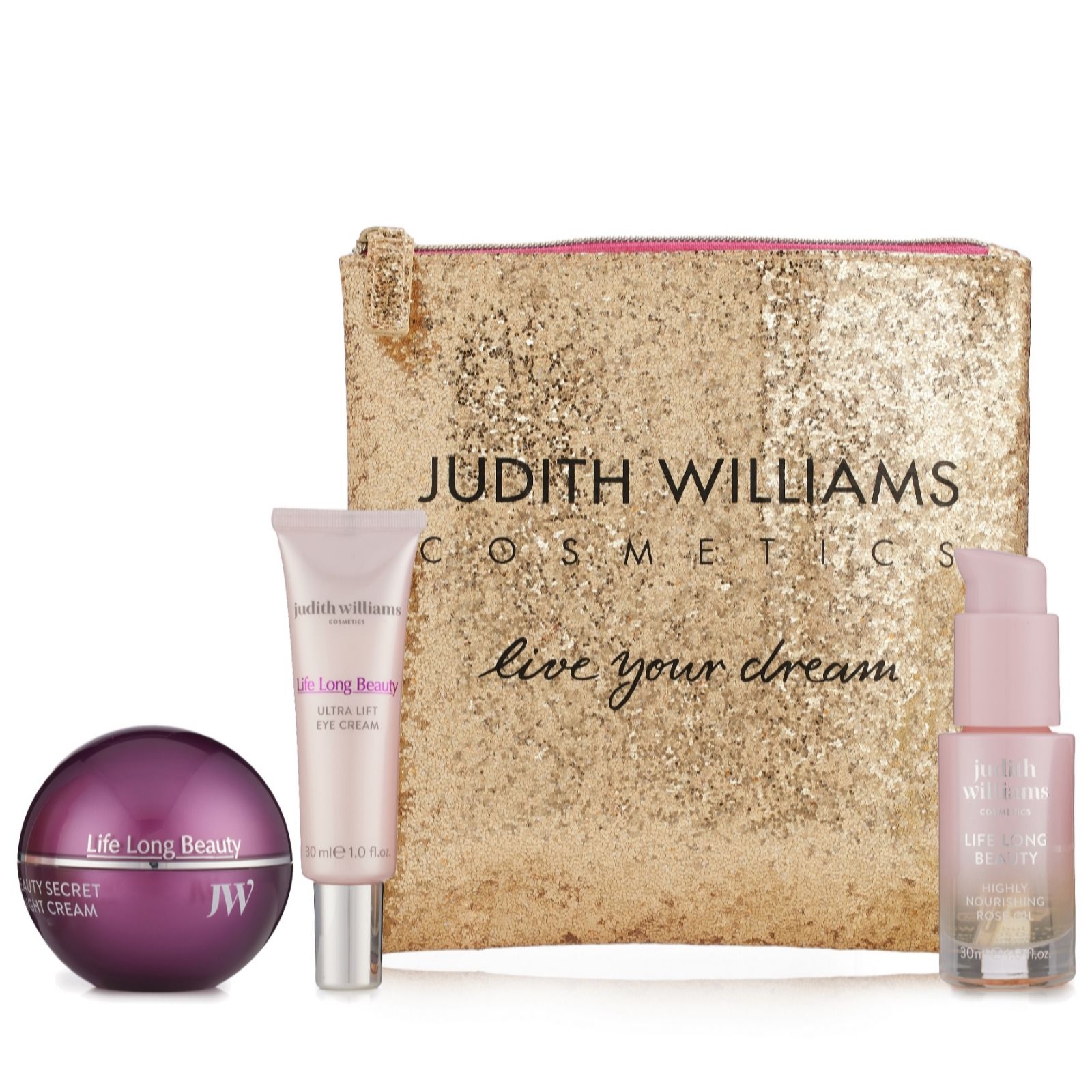 Judith Williams Life Long Beauty 3 Piece Collection with Gift Bag - QVC UK