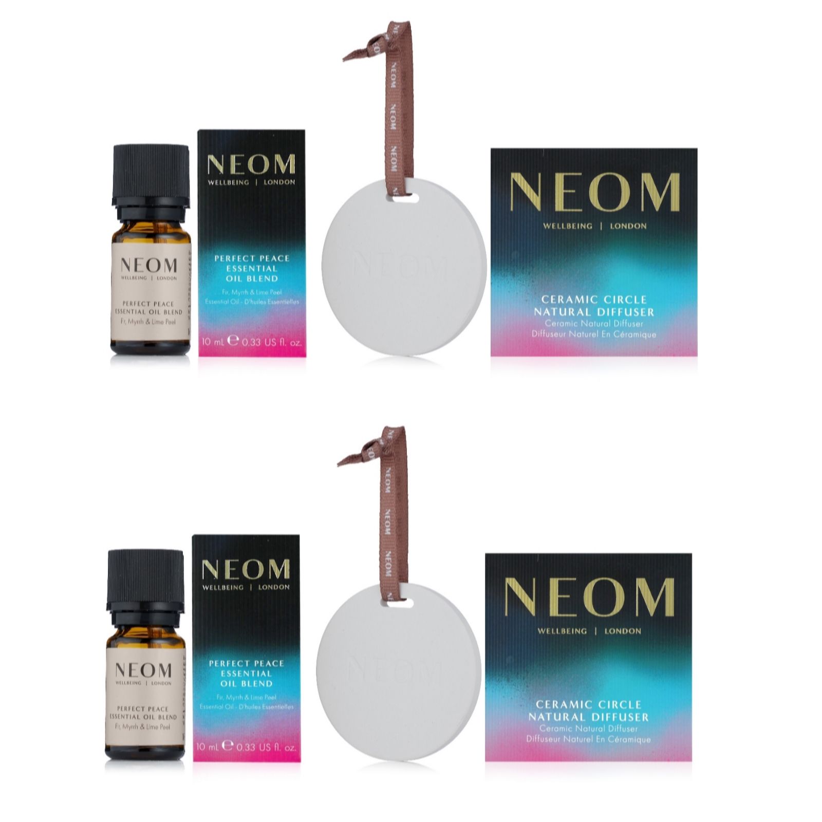 NEOM Wellbeing Ceramic Diffuser & Oil Duo - QVC UK