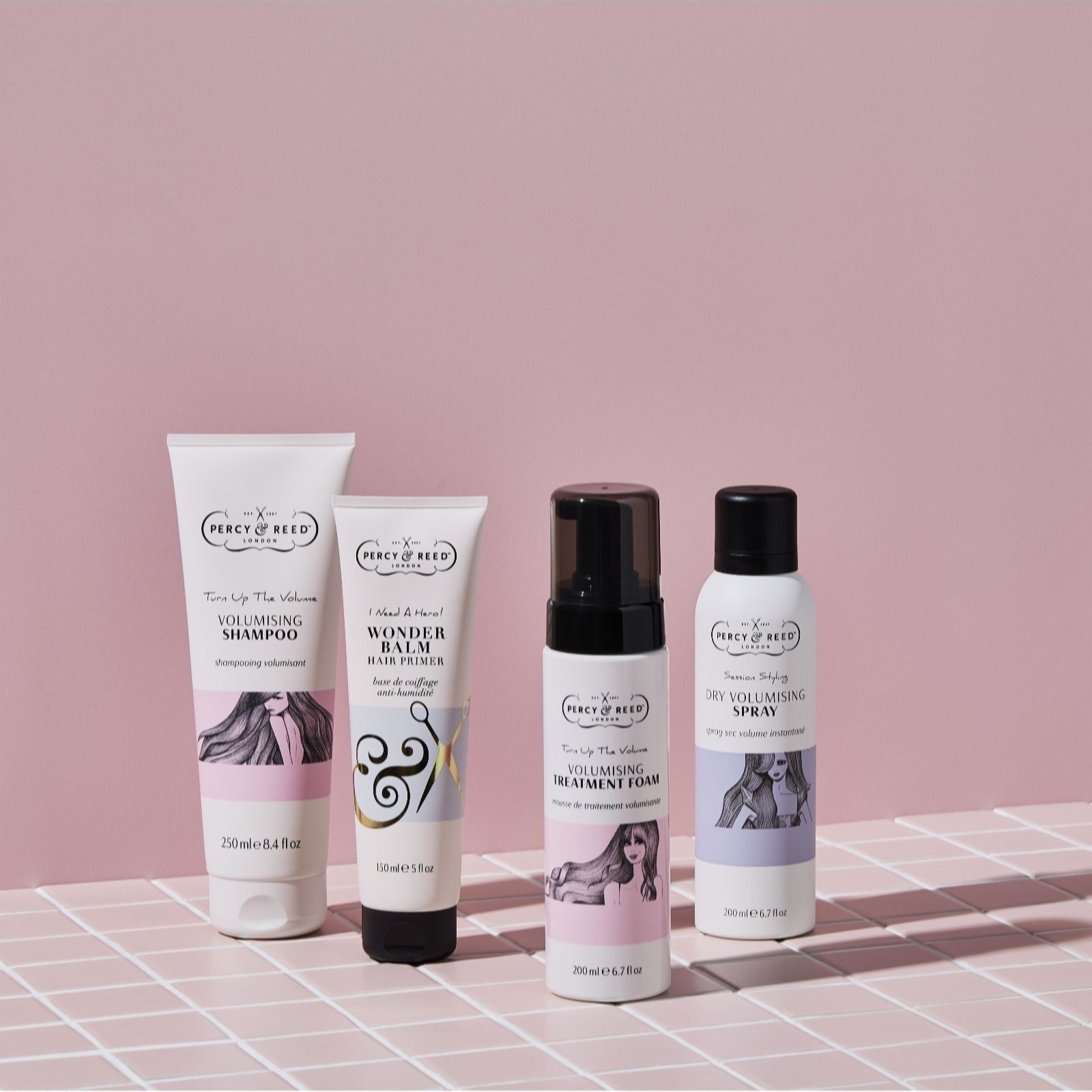 Percy & Reed The Bigger, The Better 4 Piece Volumising Regime - QVC UK