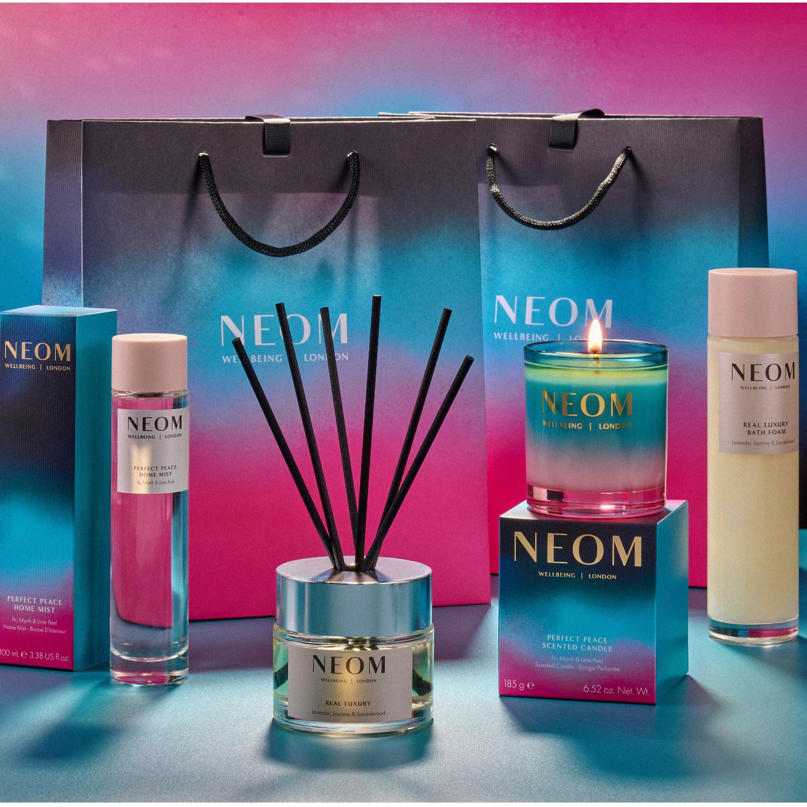 NEOM Wellbeing Luxury 4 Piece Gift Collection - QVC UK