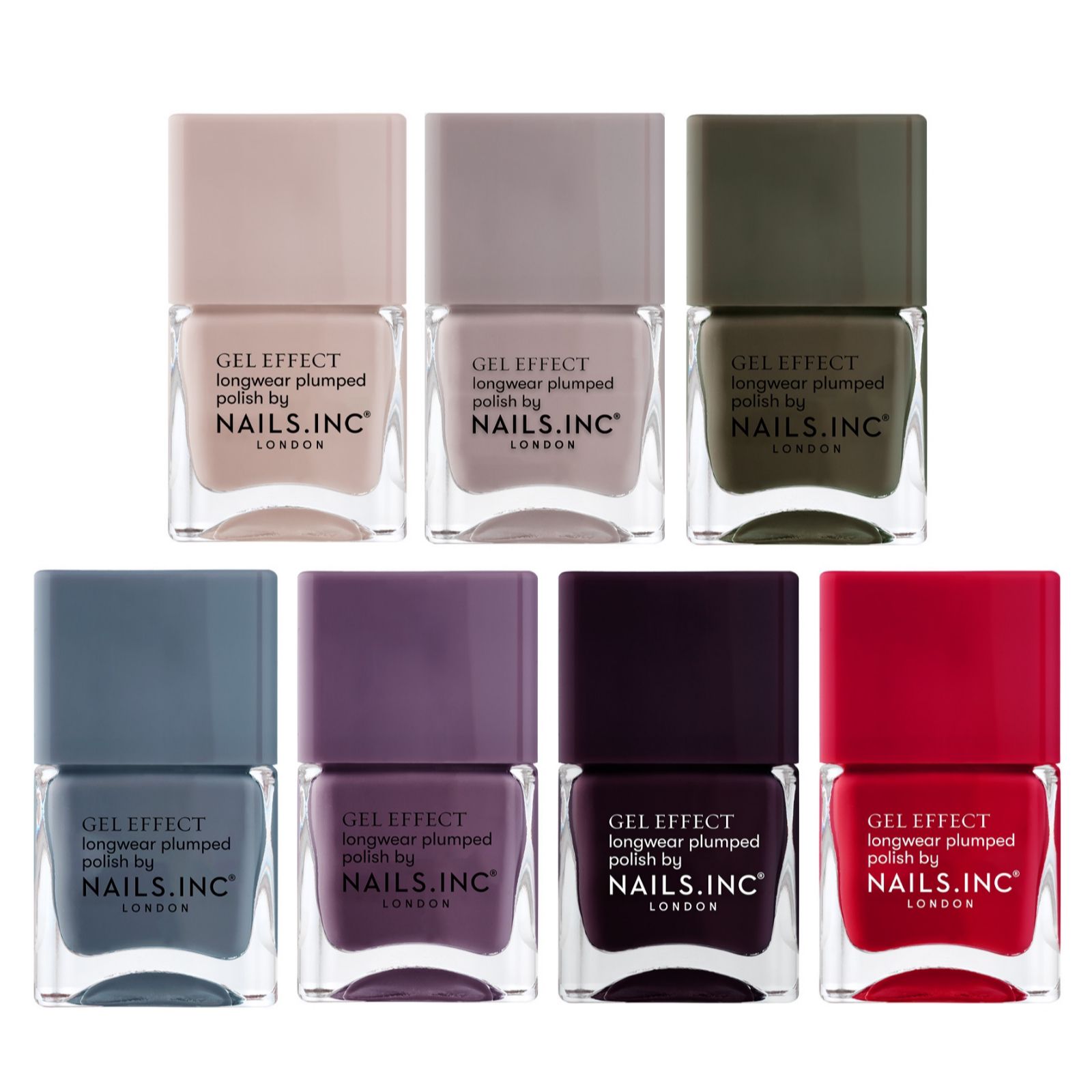 Nails Inc 7 Piece Gel Effect Collection with Bag