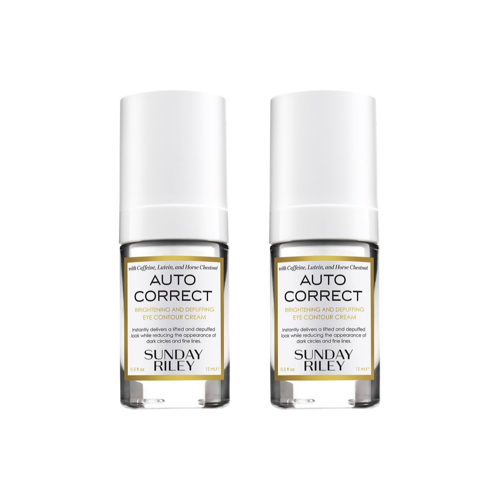 Sunday Riley Auto-Correct Eye Cream 15ml Duo - QVC UK