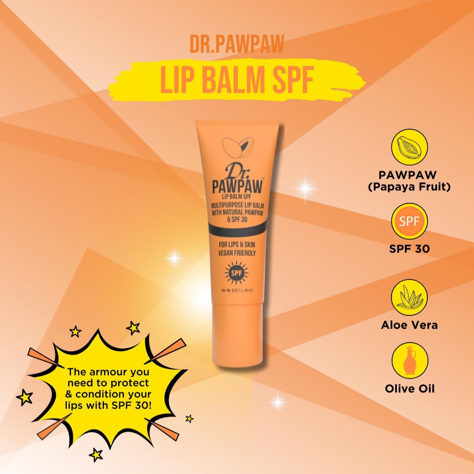 Dr Paw Paw SPF Lip Balm Quad - QVC UK