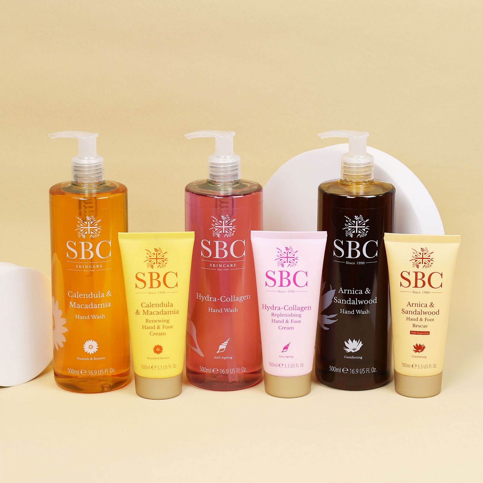 SBC Hand Wash and Foot Cream 6 Piece Collection - QVC UK