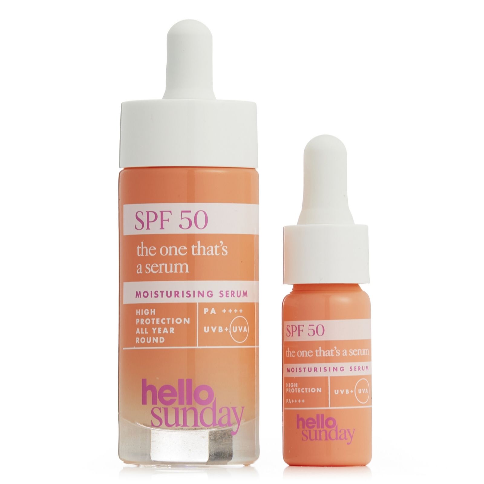 Hello Sunday Iconic Serum Drops Home & Deluxe SPF 50 - QVC UK