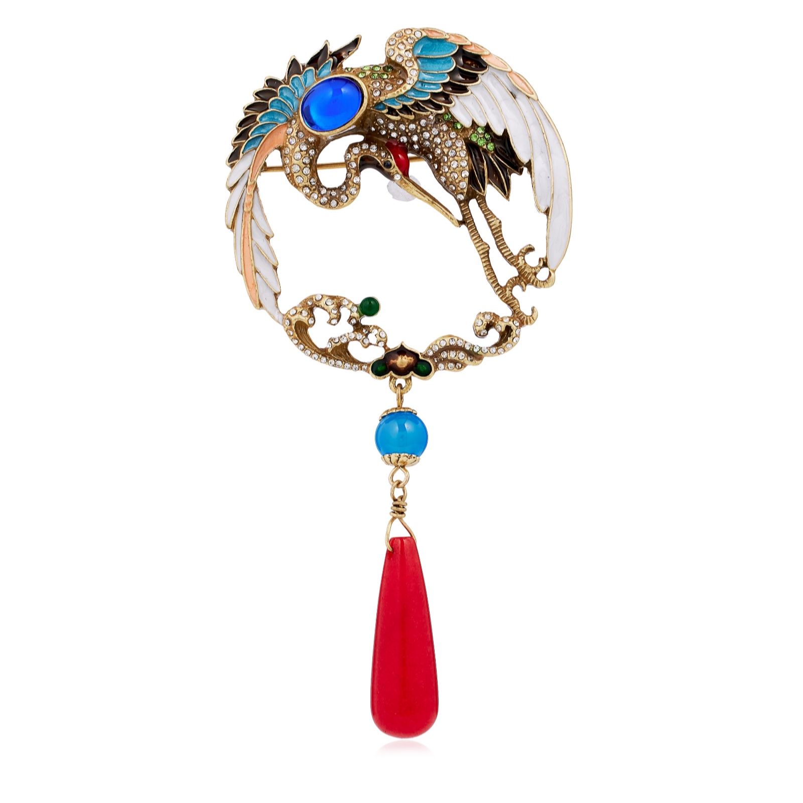 Butler & Wilson Oriental Bird Brooch - QVC UK