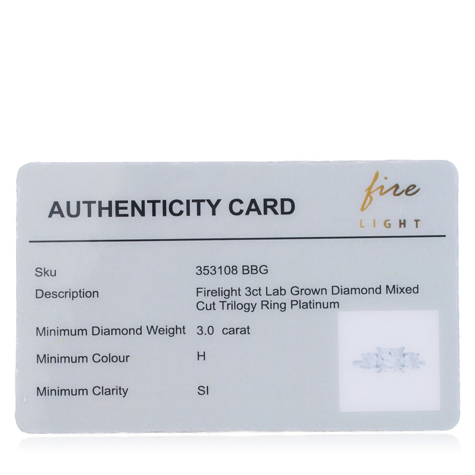 Fire Light 3ct Lab Grown Diamond Mixed Cut Trilogy Ring Platinum - QVC UK