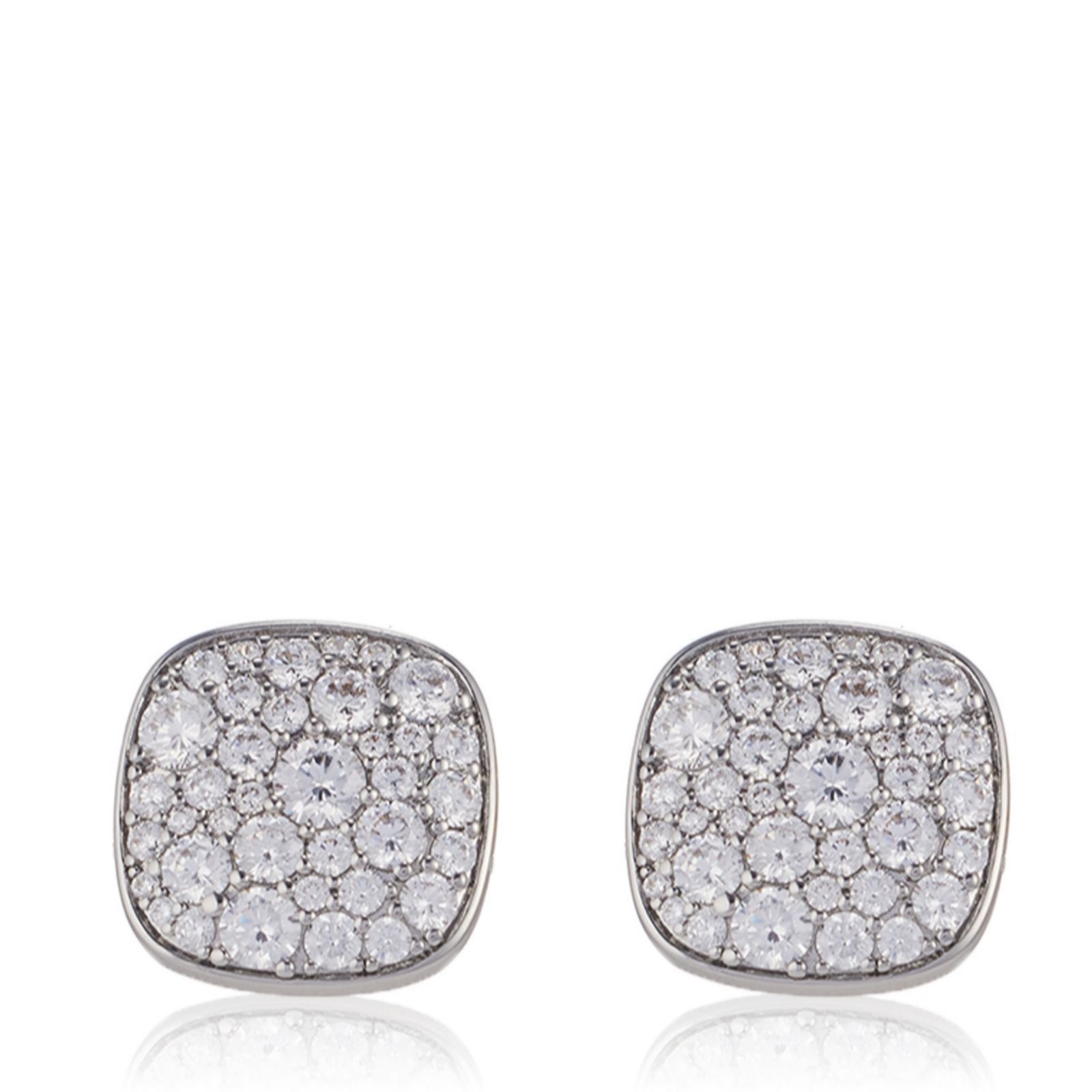 Brenda Edwards Diamonique Pave Stud Earrings - QVC UK