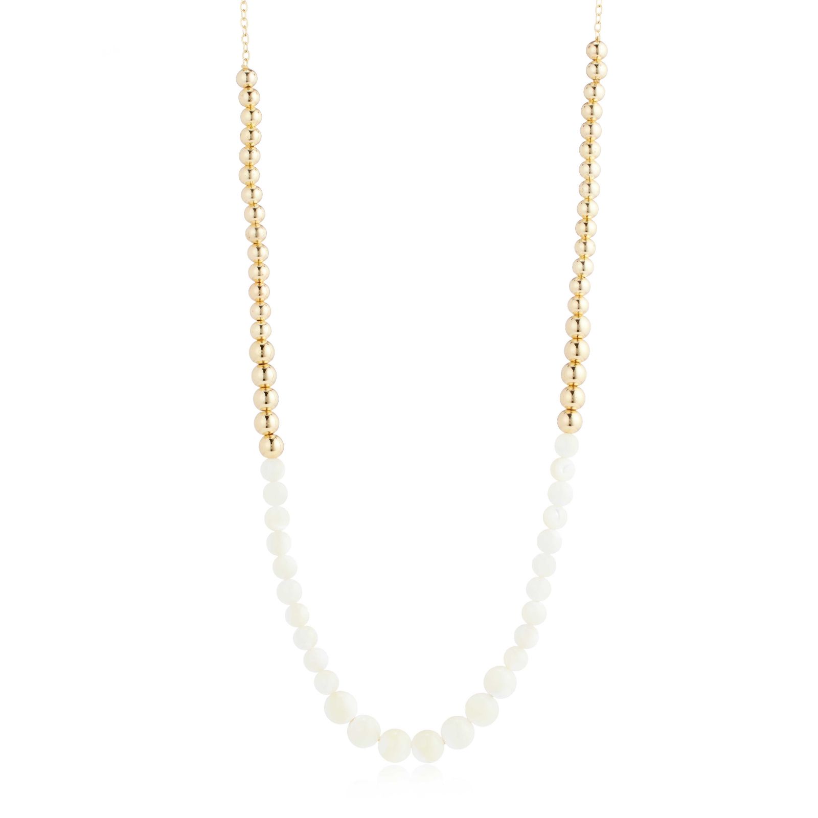 Malika Semi Precious Ball Bead Necklace - QVC UK