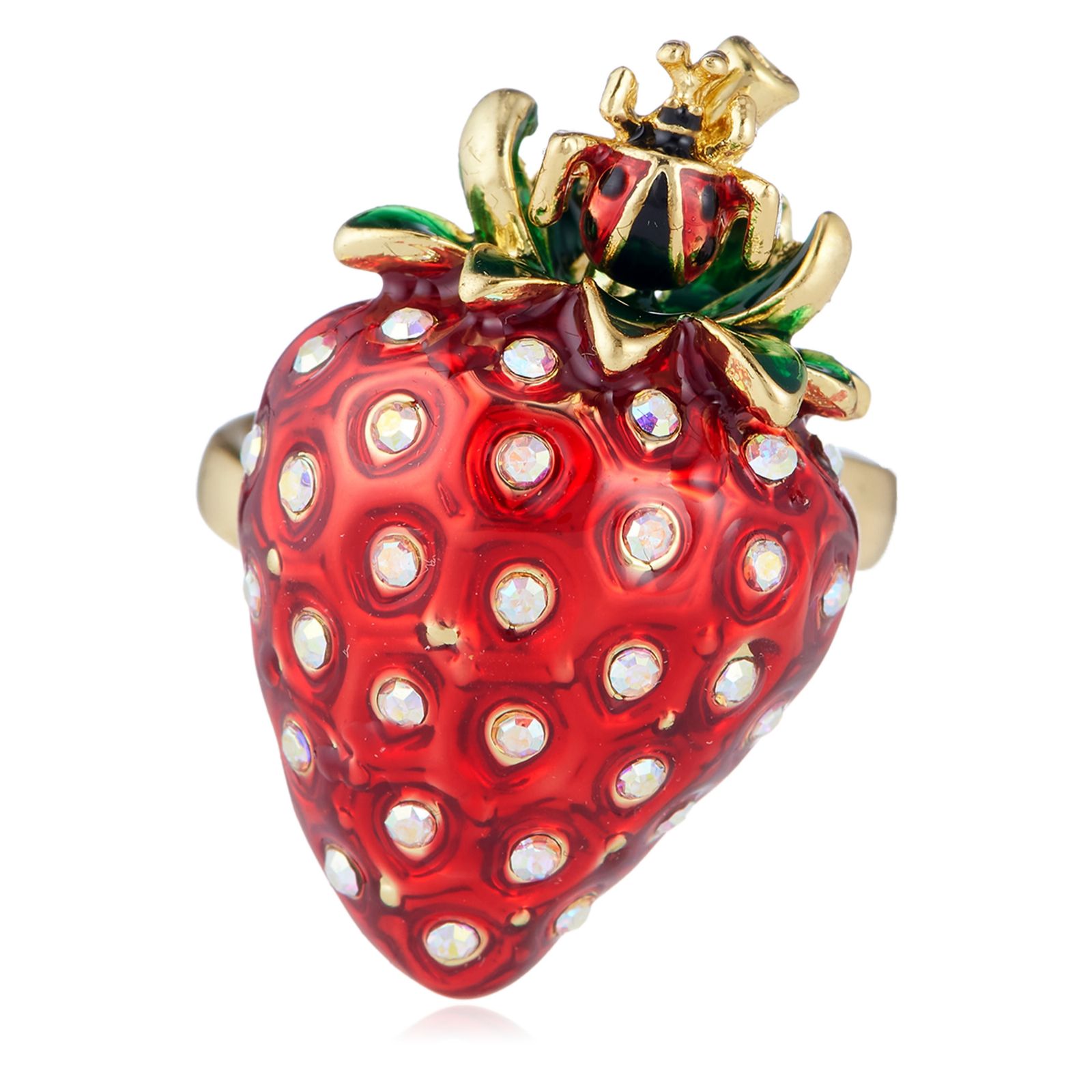 Butler & Wilson Strawberry Ring - QVC UK