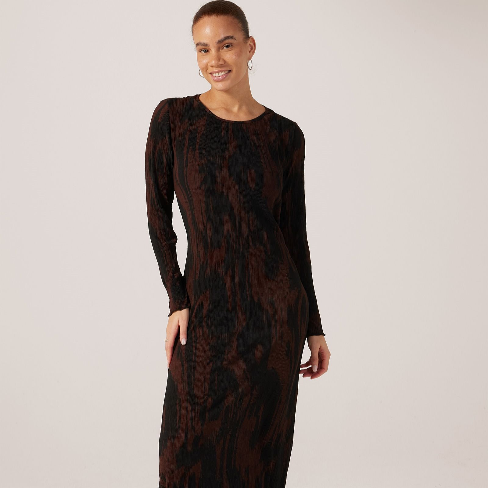 JDY Sienna Midi Belted Dress - QVC UK
