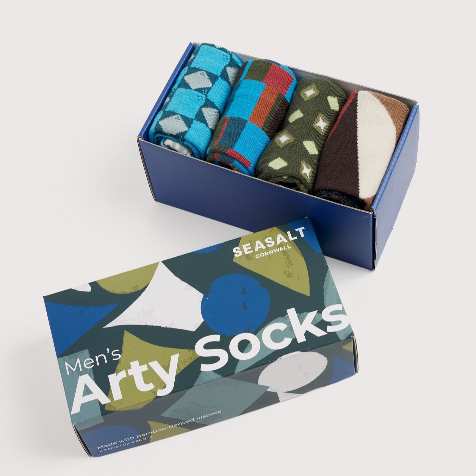 Seasalt Cornwall Gift Box of 4 Men's Arty Socks - QVC UK