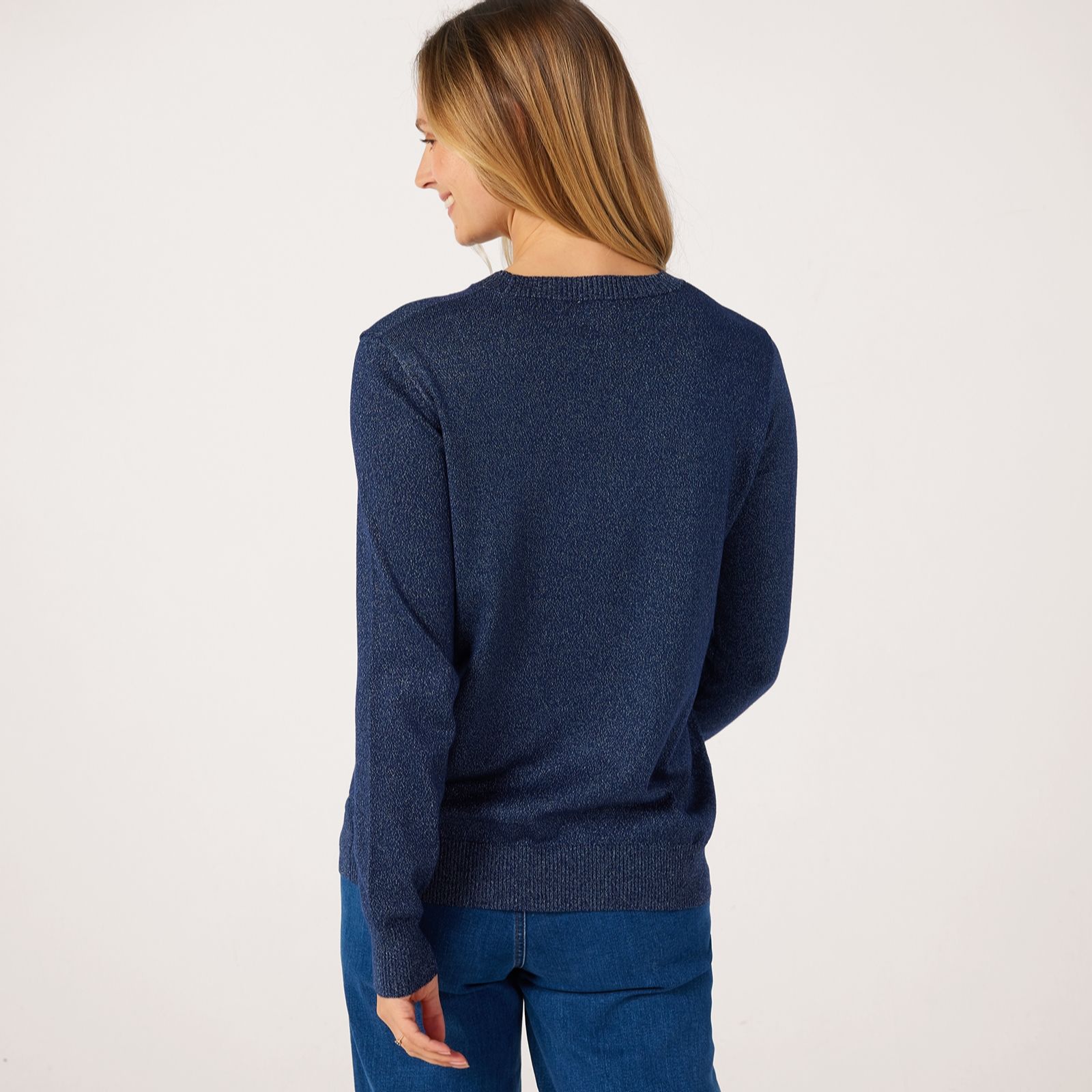 Denim & Co. Lurex Jumper - QVC UK