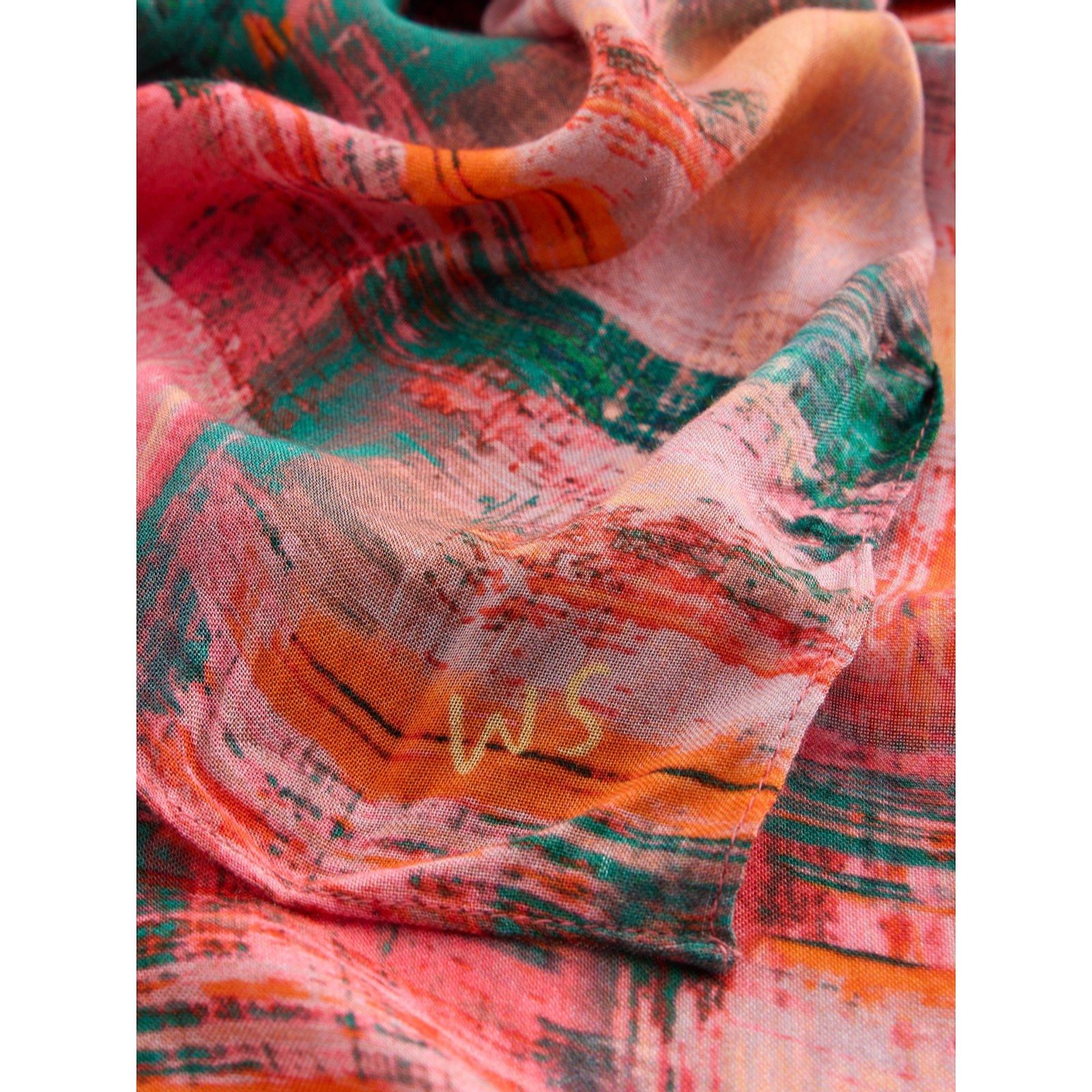 White Stuff Brush Print Scarf - QVC UK