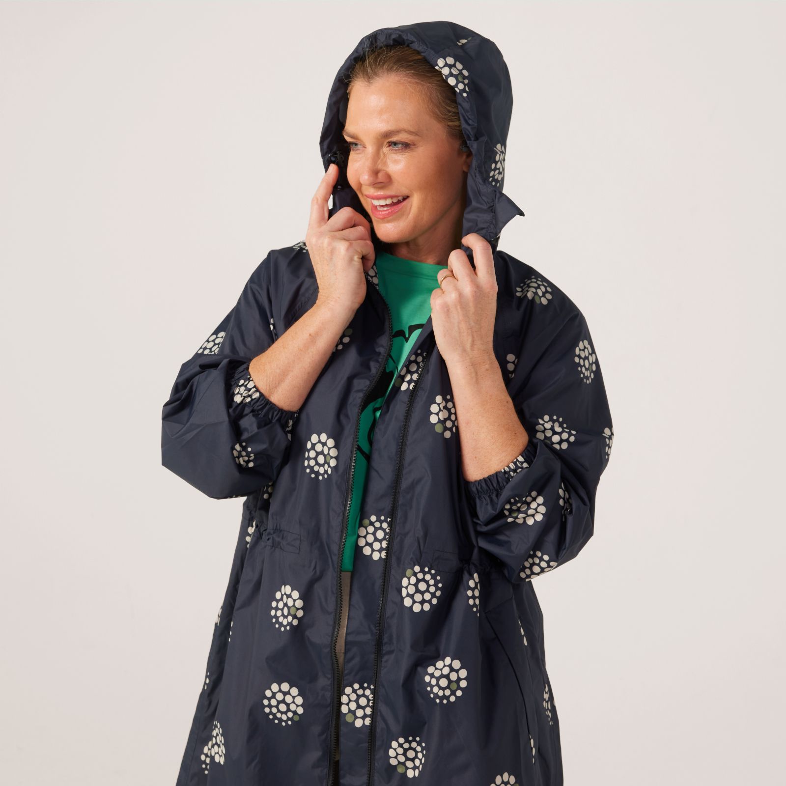 Masai Copenhagen Trina Printed Water Resistant Rain Coat - QVC UK