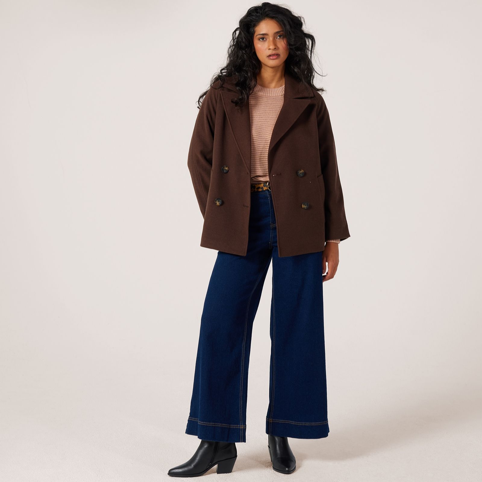 Centigrade Double Breasted Peacoat - QVC UK