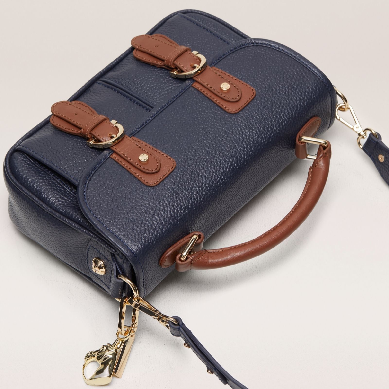 Outlet Paul Costello Cross-Body Leather Satchel Bag - QVC UK