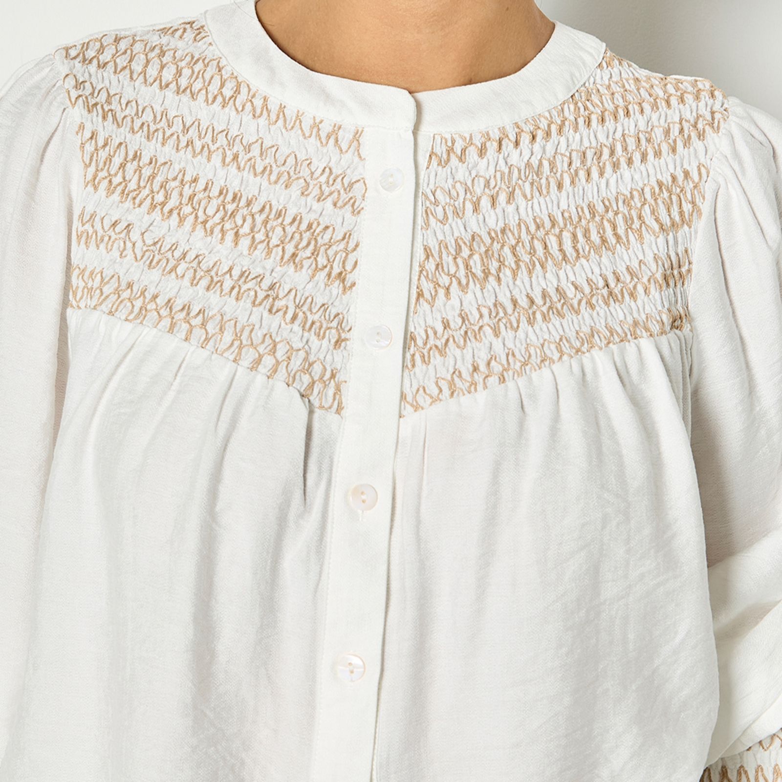 Apricot Wavy Stitch Blouse - QVC UK