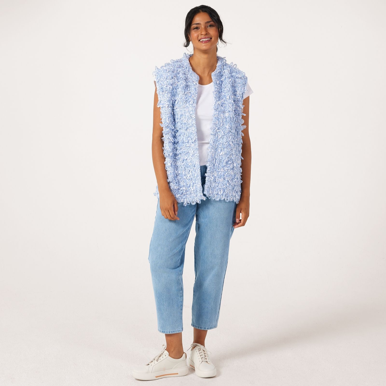 Malissa J Loop Knit Edge To Edge Gilet - QVC UK