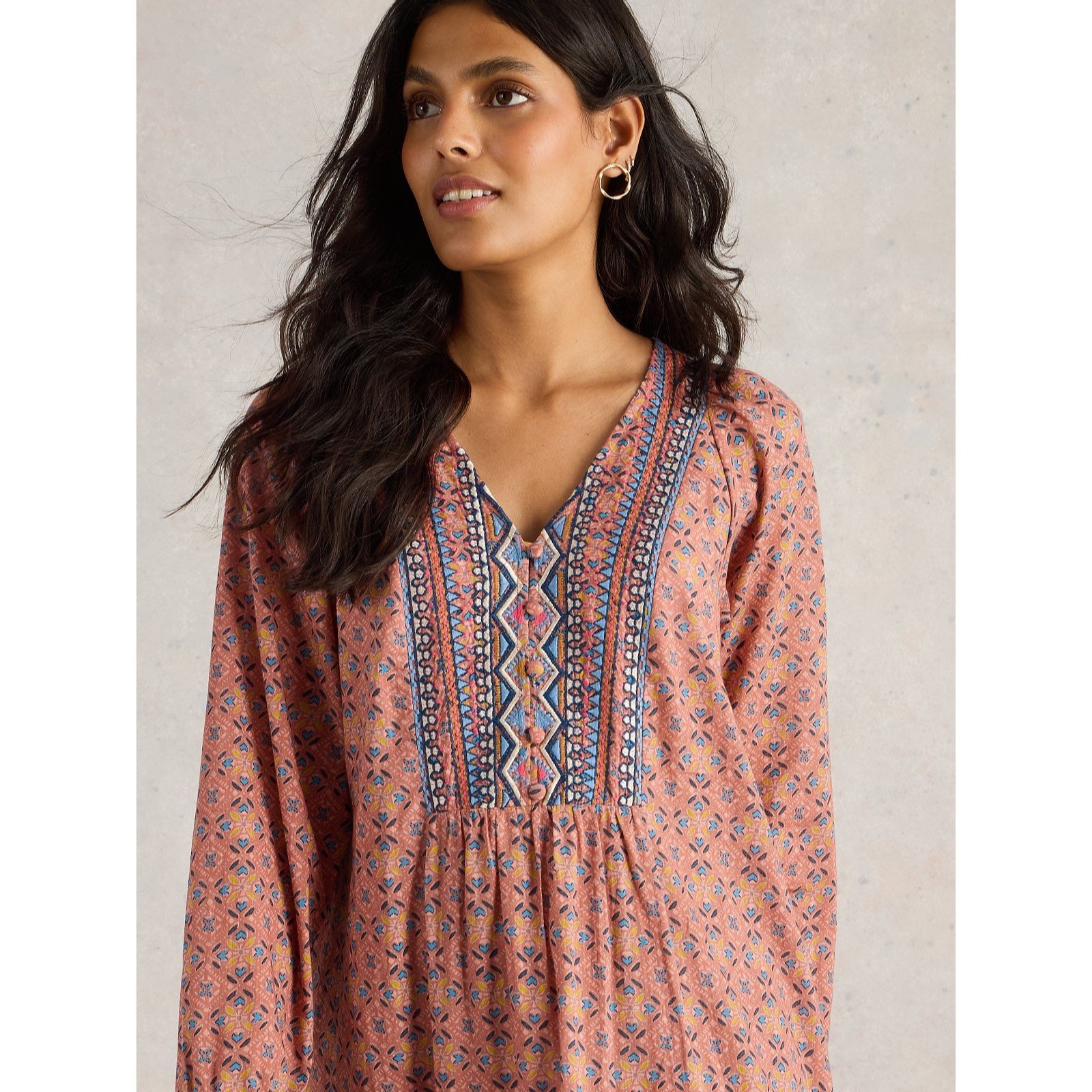 White Stuff Abigail Embroidered Dress - QVC UK