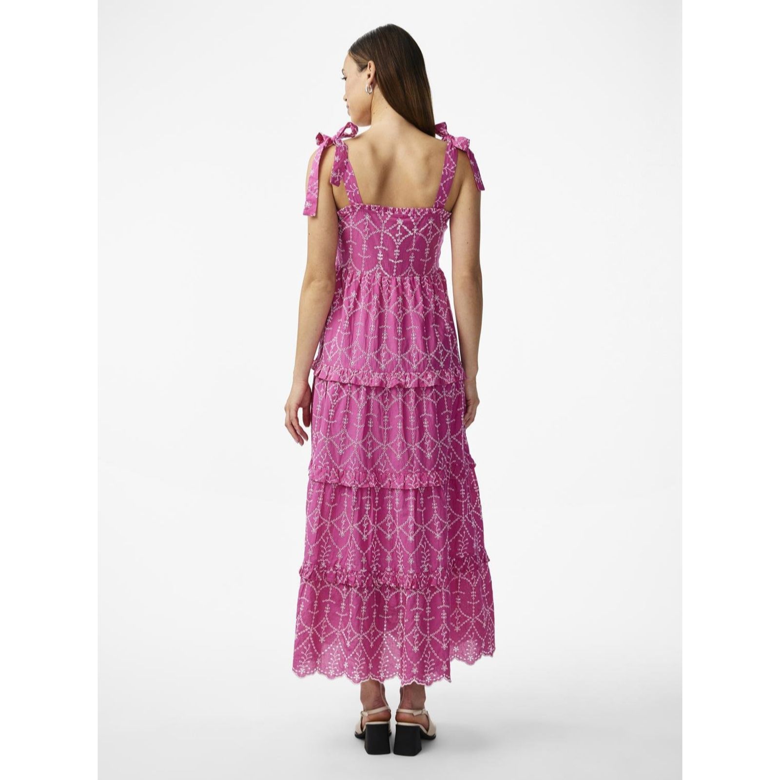 YAS Malura Embroidered Tiered Maxi Dress - QVC UK