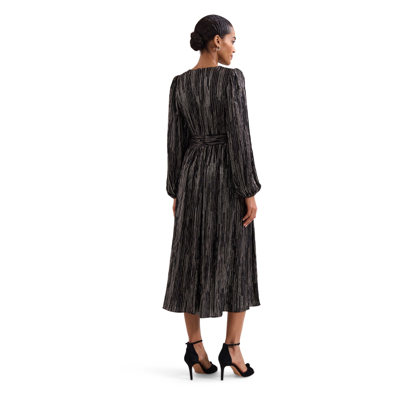 Phase Eight Emre Stripe Midi Dress Standard - QVC UK